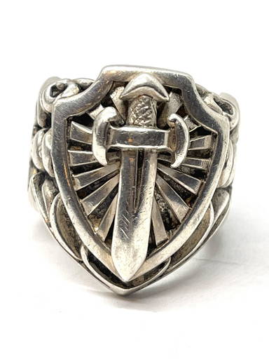 Mens Ww2 German Wiking Ss Soldiers Ring Sz 11 40 Grams