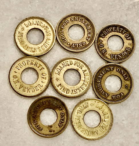 ANTIQUE LOT OF (8) AMUSEMENT TOKENS - Sep 03, 2021 | Rare Treasures in PA