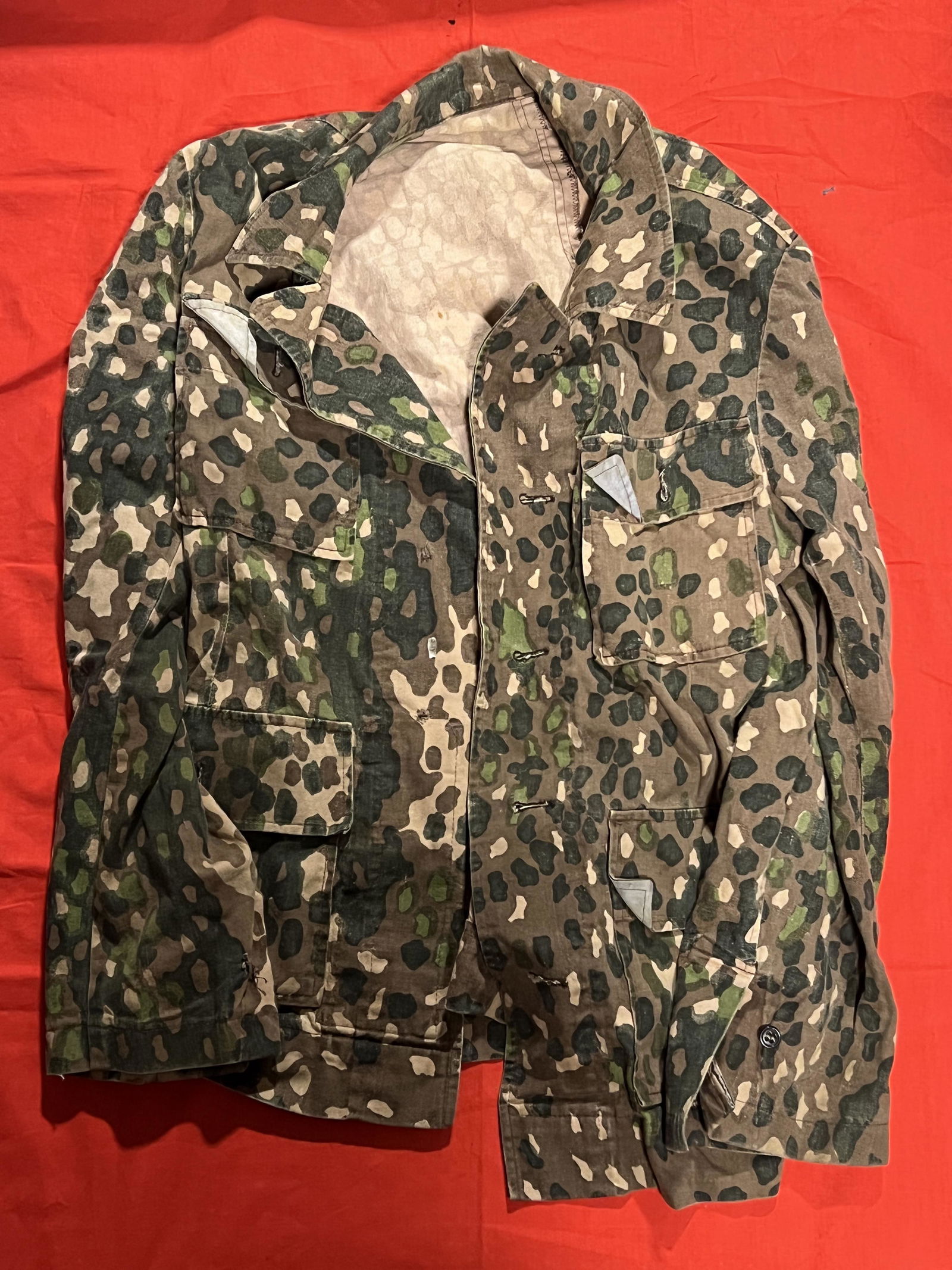 Rare Ww2 German Waffen Ss Pea Dot Camo Tunic