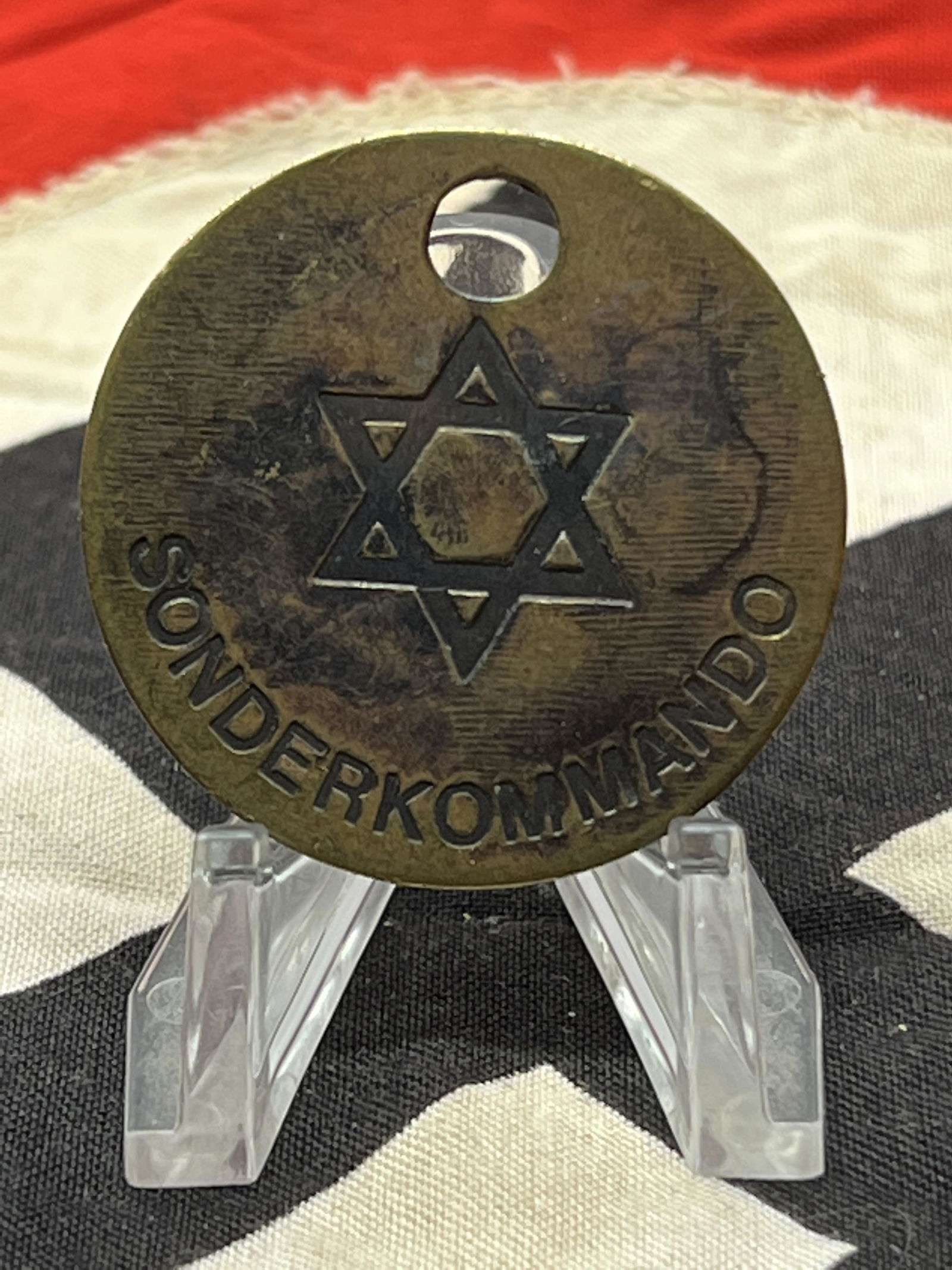 Ww2 German Ss Sonderkommando Id Tag W/star Of David