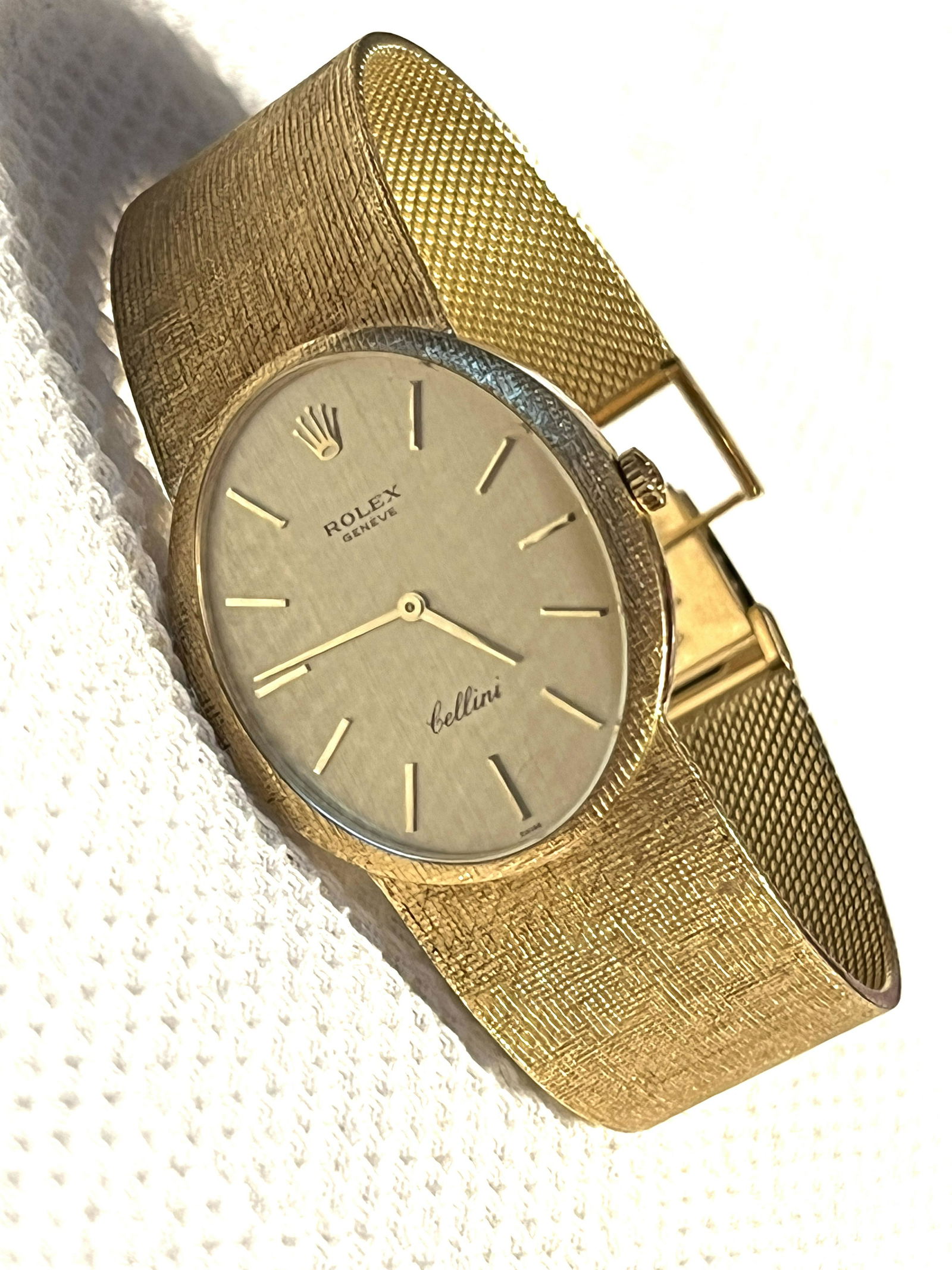 Rolex Geneve Cellini 18k Gold Mens Wristwatch