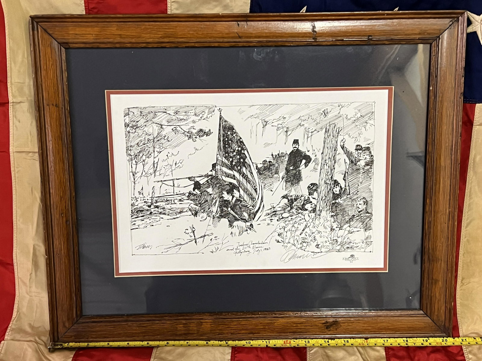 Signed Joshua Chamberlain And The 20th Maine Gettysburg, Pa 1863 ...