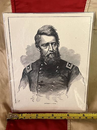 CIVIL WAR JEFFERSON C. DAVIS ENGRAVING (#0162) on Apr 11, 2022 | Rare ...