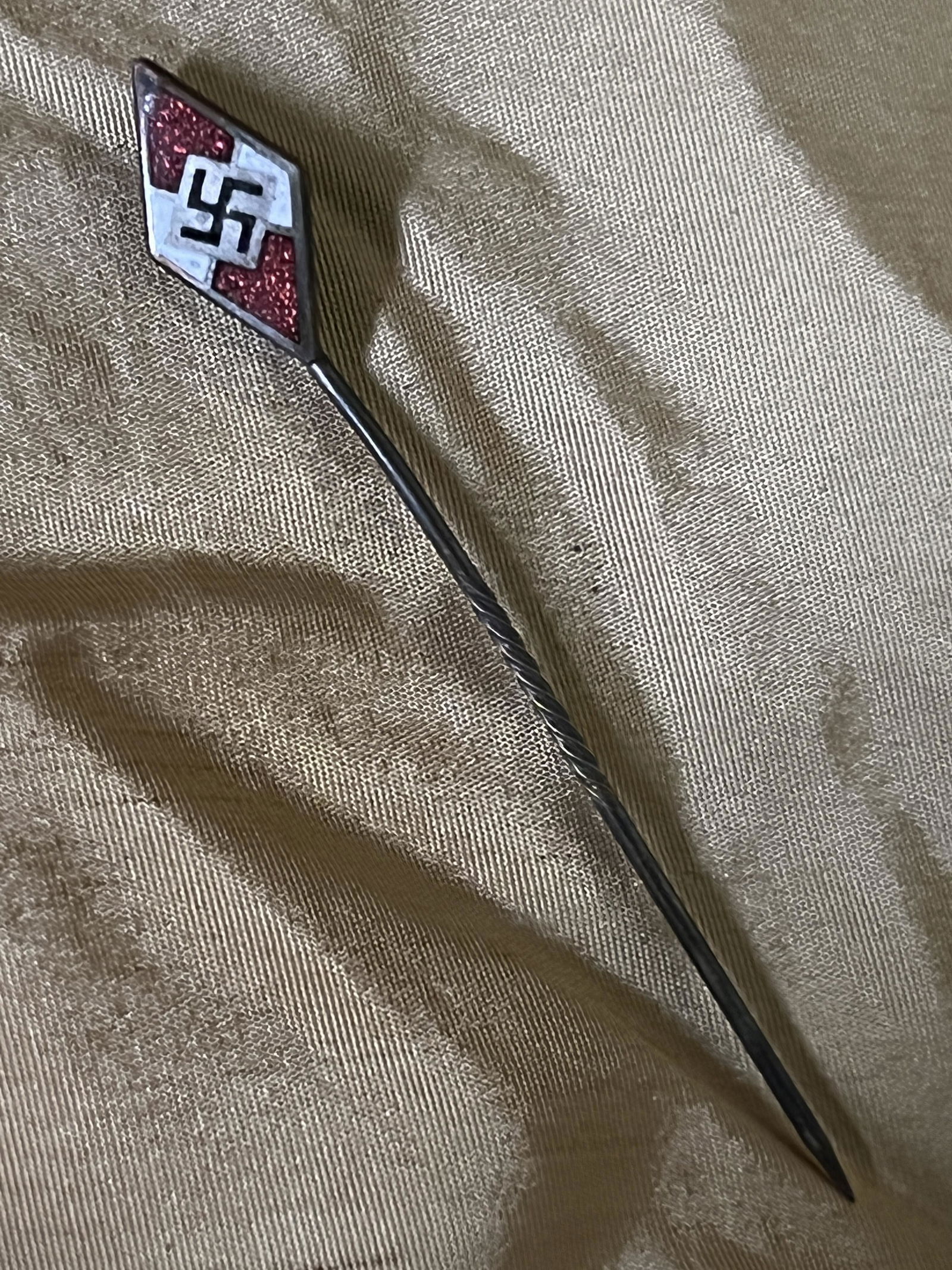 WW2 GERMAN NAZI HITLER YOUTH DIAMOND ENAMEL STICK PIN - May 13, 2022 ...
