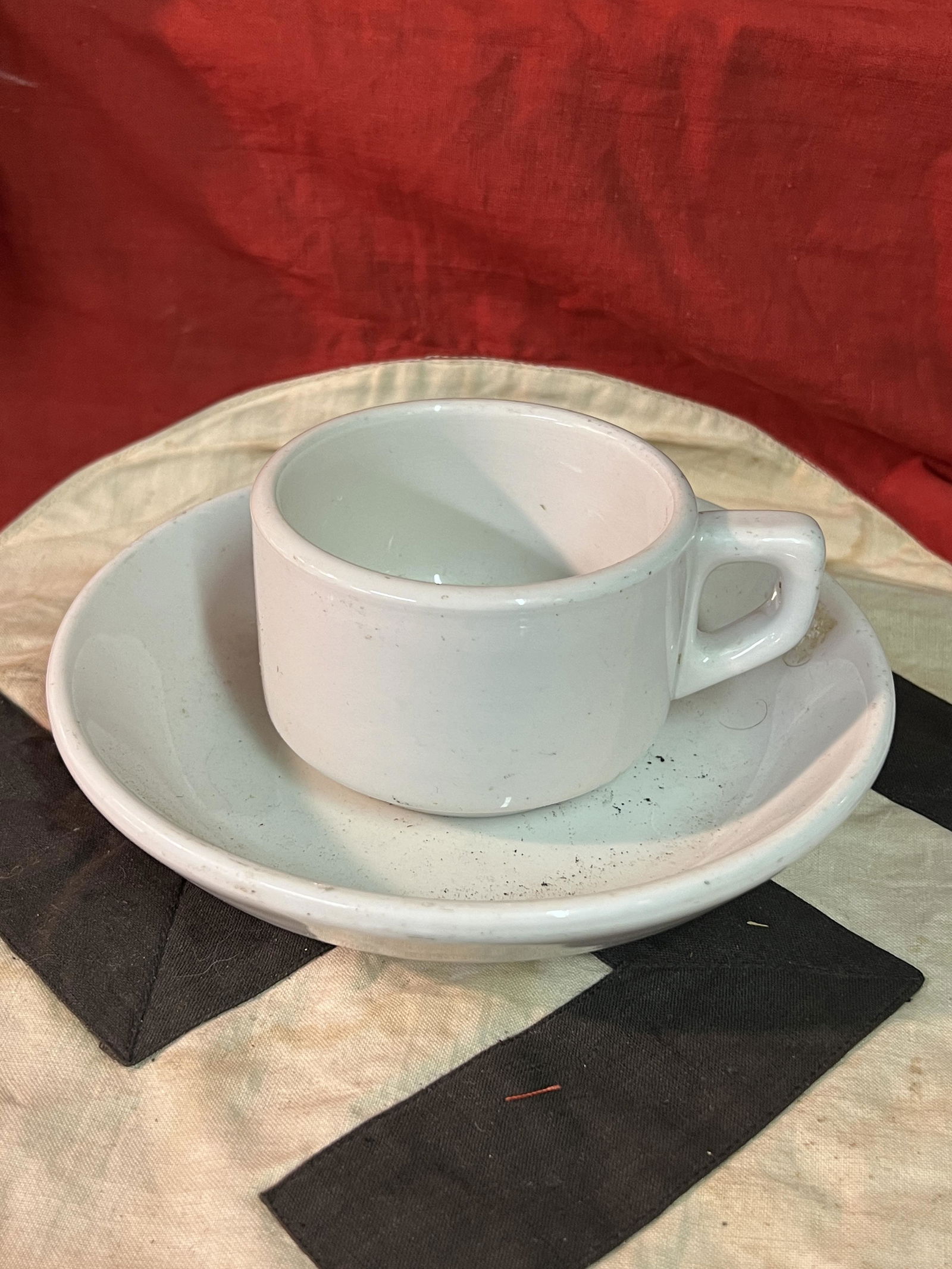 RARE WW2 GERMAN WAFFEN SS OFFICER TEA CUP AND PLATE - VICTORIA WAFFEN ...