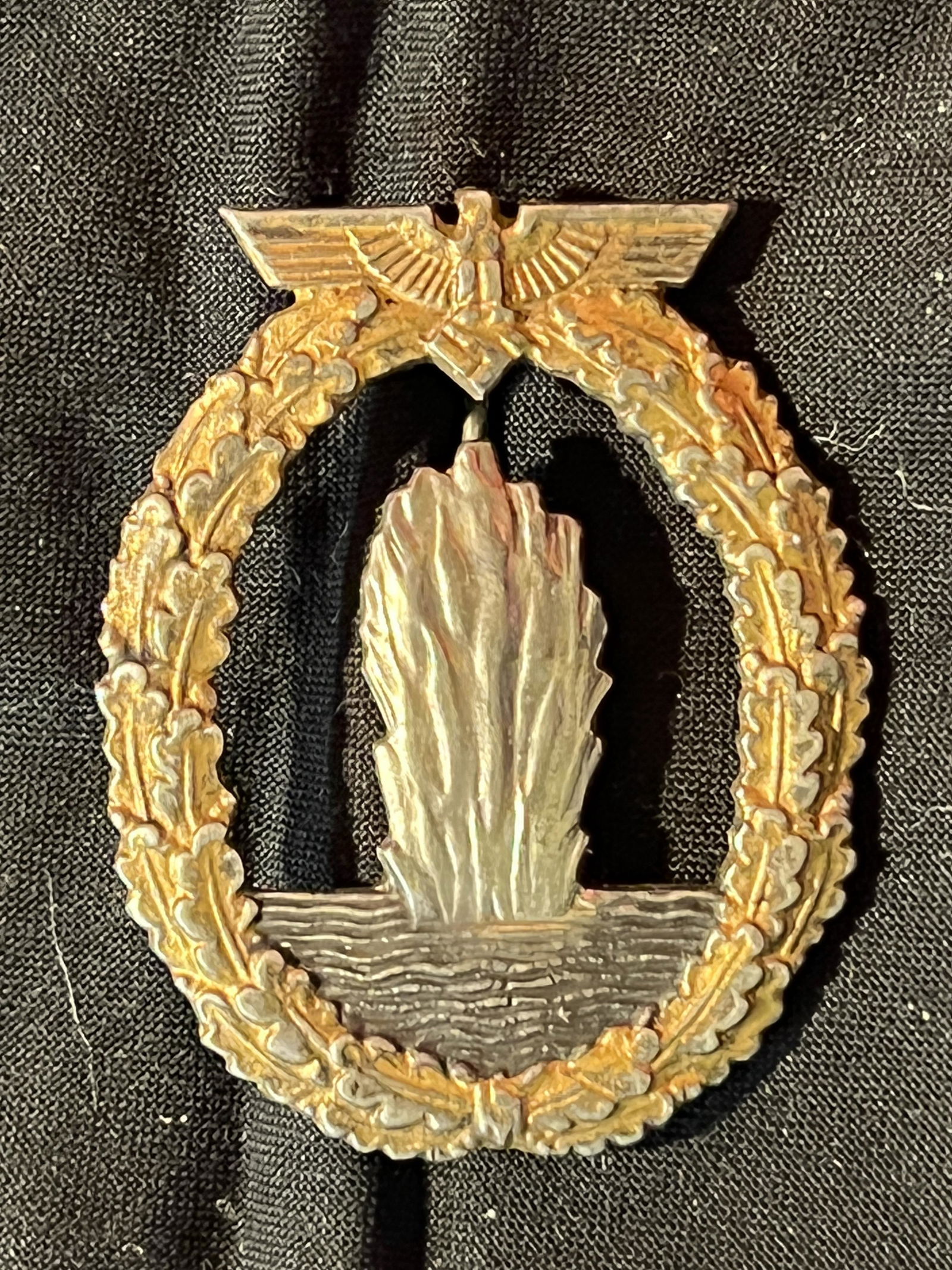 Ww2 German Minesweeper Badge Marked R.k.