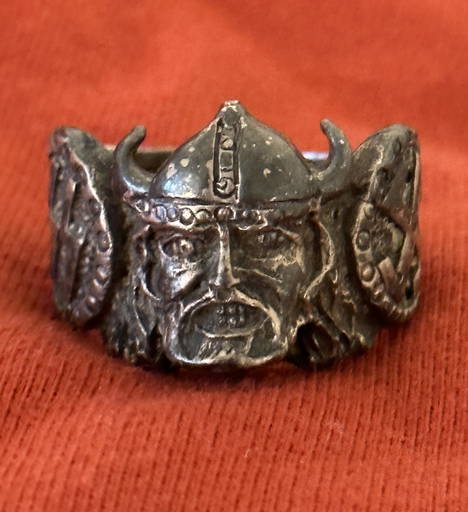 Rare Ww2 German Ss Wiking 830 Silver Ring Sz 8