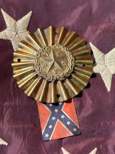 RARE CIVIL WAR CONFEDERATE TEXAS SLOUCH HAT COCKADE BADGE (#0103) on ...