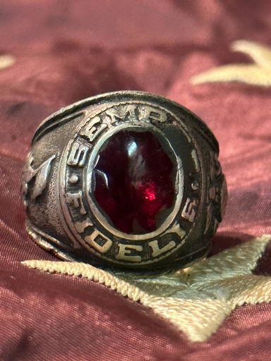 Ww2 U.s. Semper Fidelis Marine Corps Sterling Silver Ring