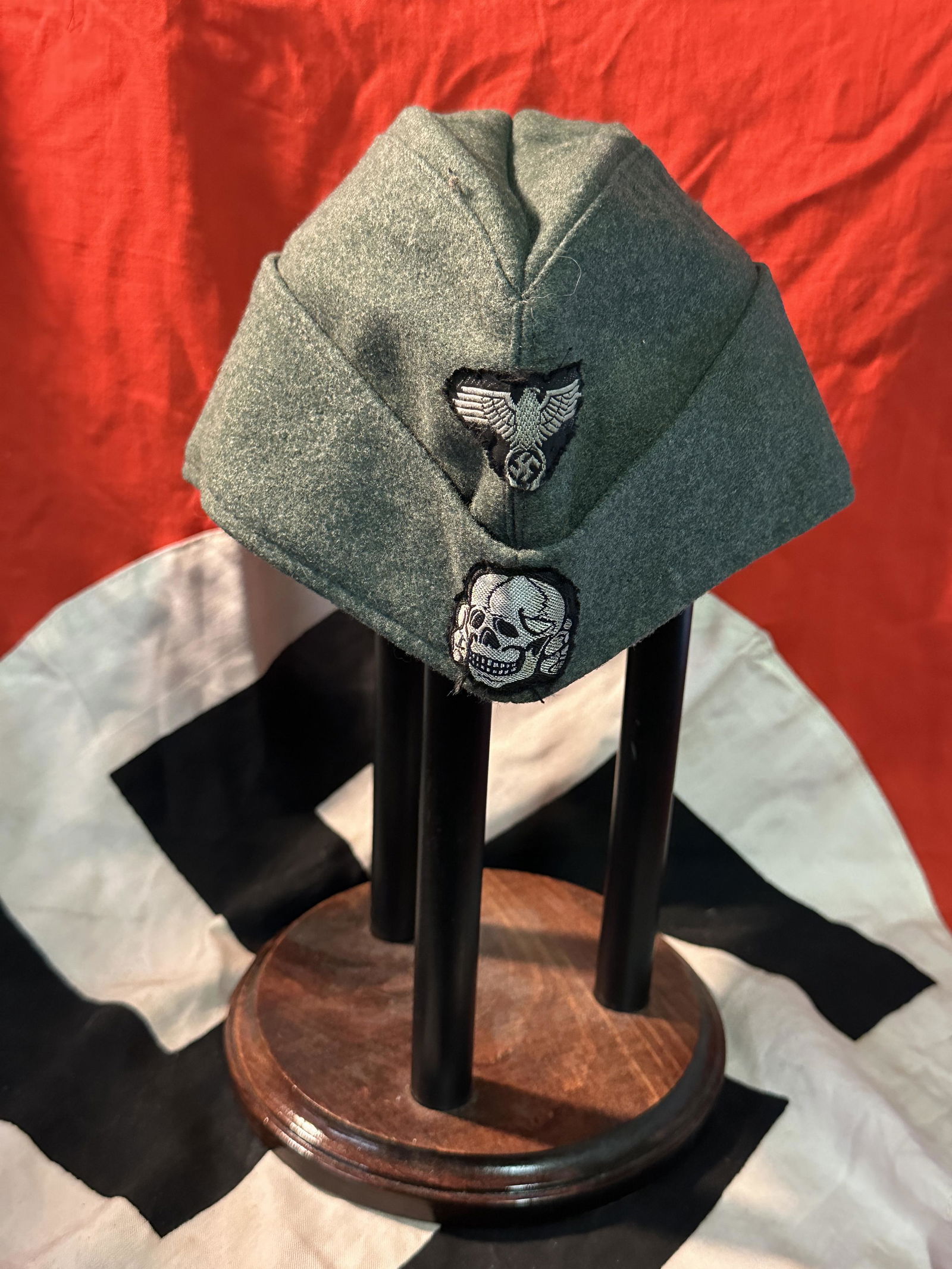 WW2 GERMAN M40 WAFFEN TOTENKOPF SS SIDE HAT CAP (#0220) on Jan 09, 2023 ...