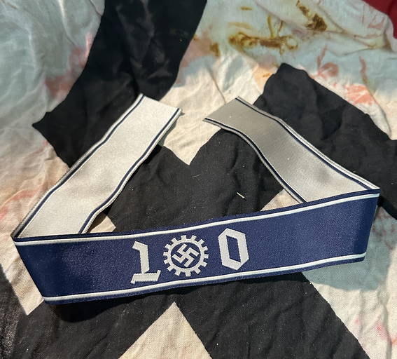 Ww2 German O T Org. Todt. Woven Cuff Title