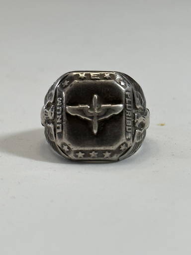 ESTATE STERLING SILVER WW2 U.S. AVIATOR PILOTS RING SZ 8 (#0074) on Feb ...