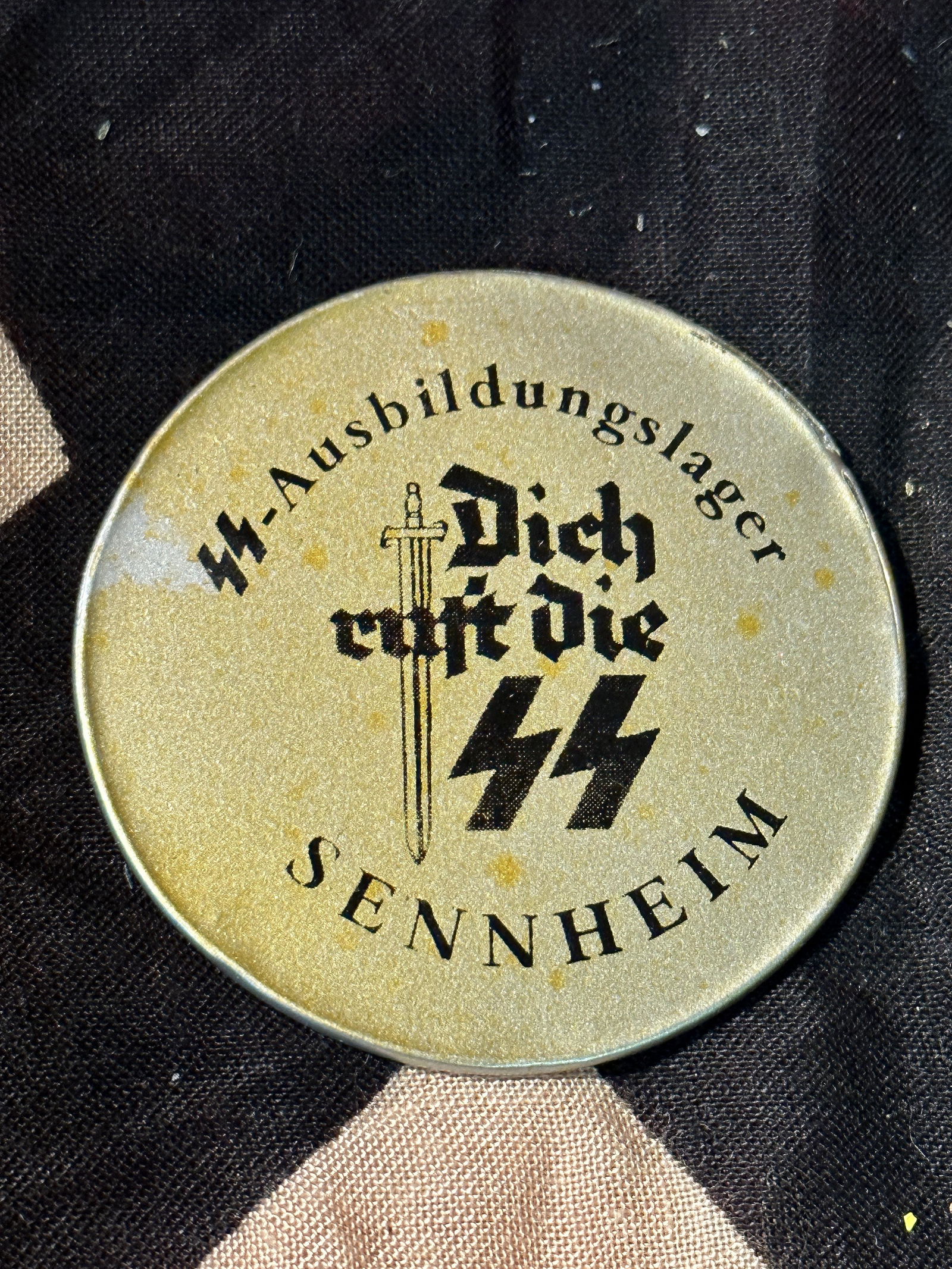 Ww2 German Waffen Ss Ausbildungslager Sennheim Personal Mirror