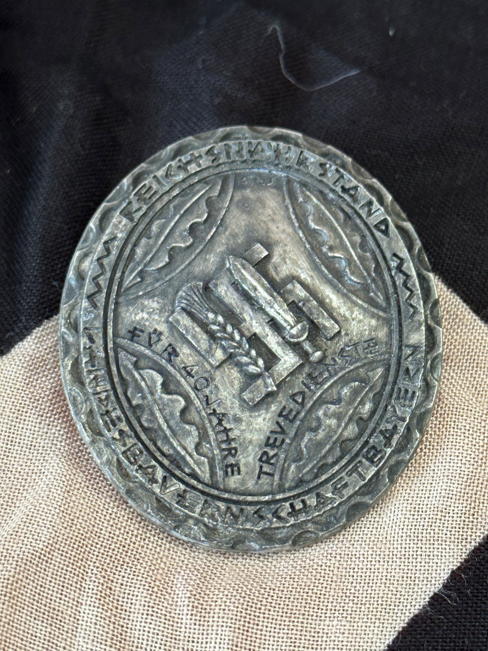 Rare Ww2 German Labor Corps Leader Badge Insignia W/maker Marks