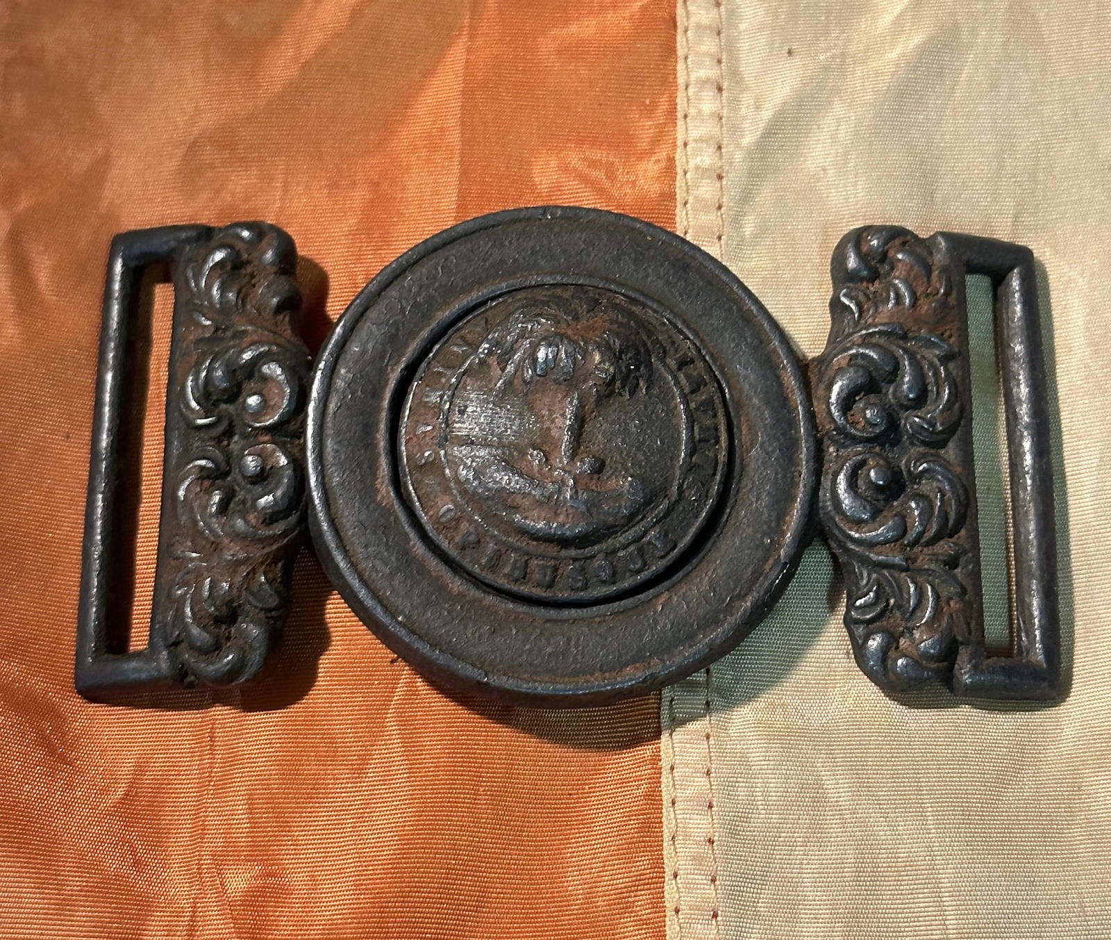 Early Civil War Confederate South Carolina Officer Belt Buckle