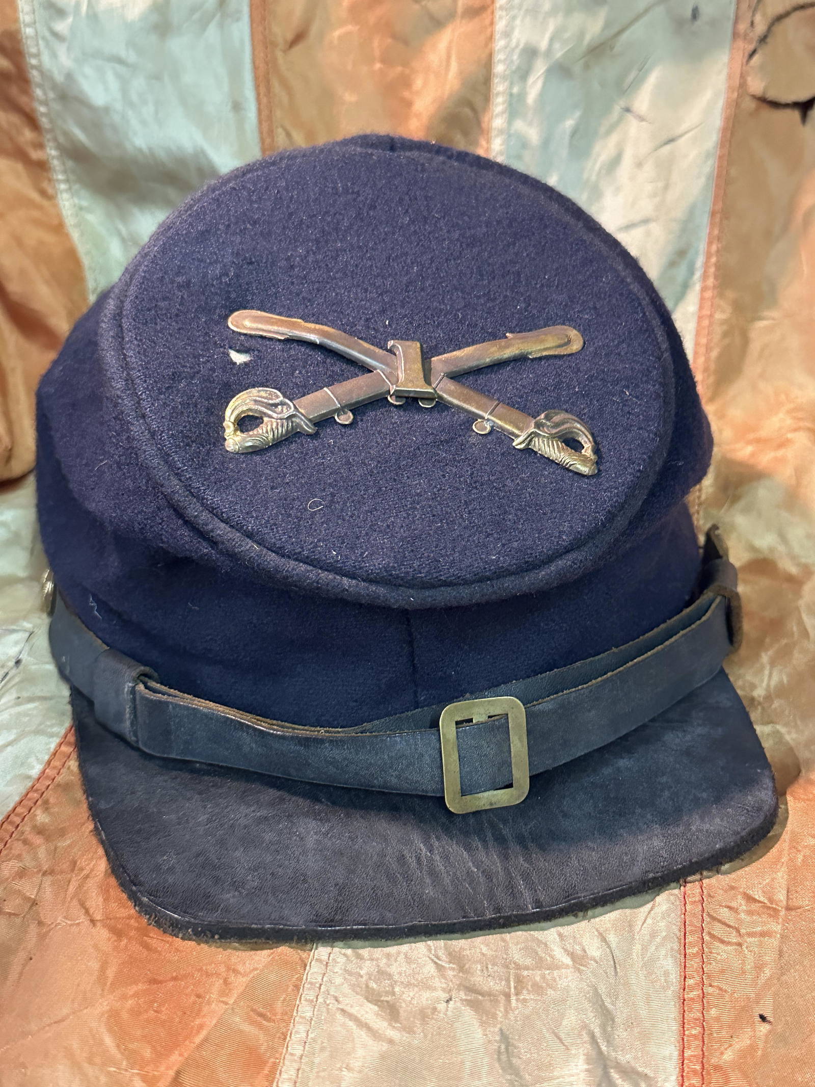 Rare Civil War 1st Union Cavalry Officer Forage Bummers Cap Hat Kepi ...