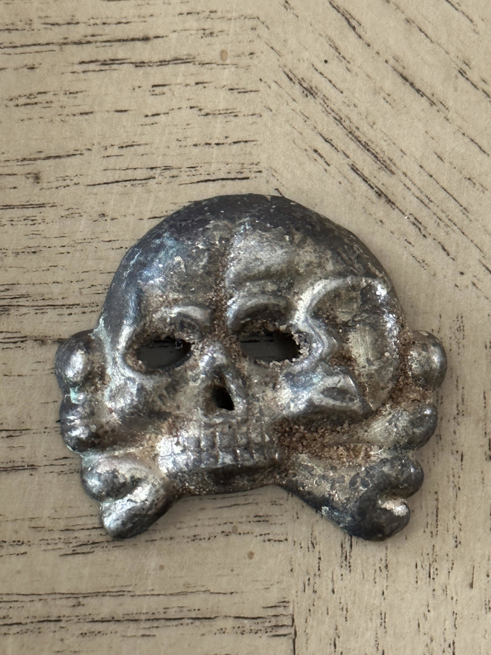 Rare Ww2 German Early Totenkopf Ss Panzer Skull Badge Auction