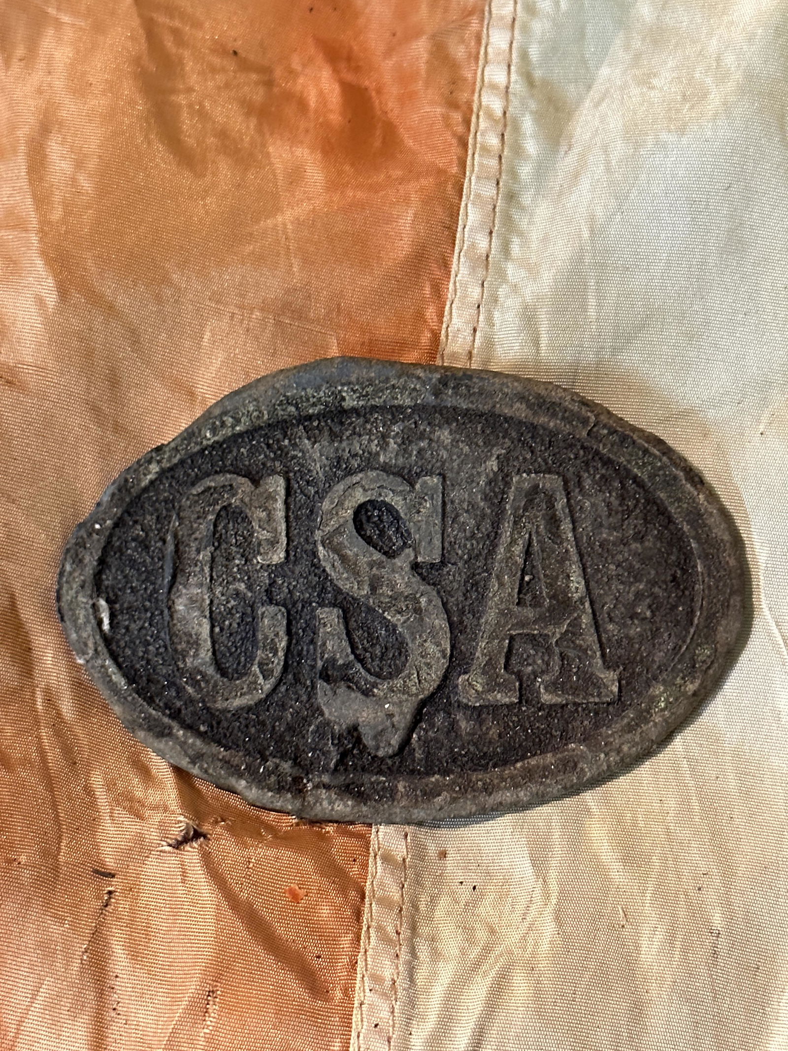 Rare Civil War Csa Officer Belt Buckle