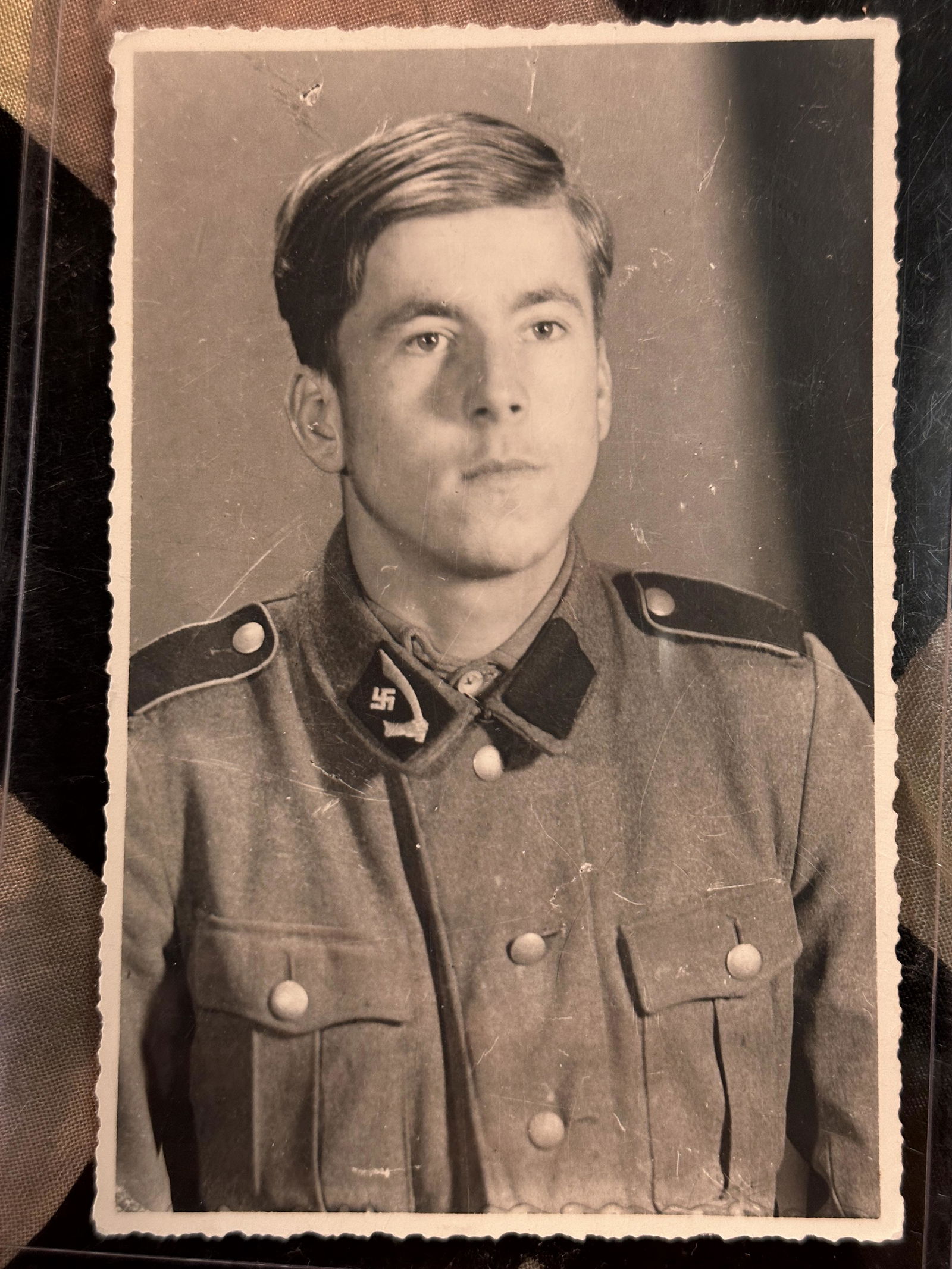 Ww2 German Waffen Ss Division Officer Photograph Wearing Complete Ss ...