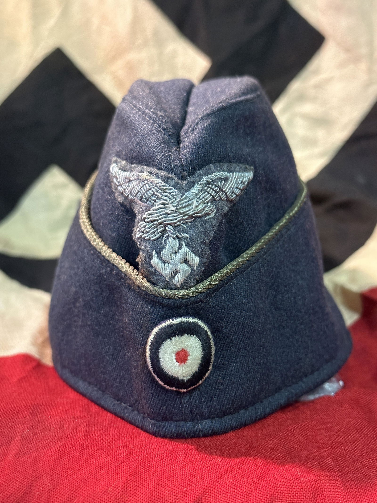 Ww2 German Luftwaffe General's Side Cap - Vet Bring Back Auction
