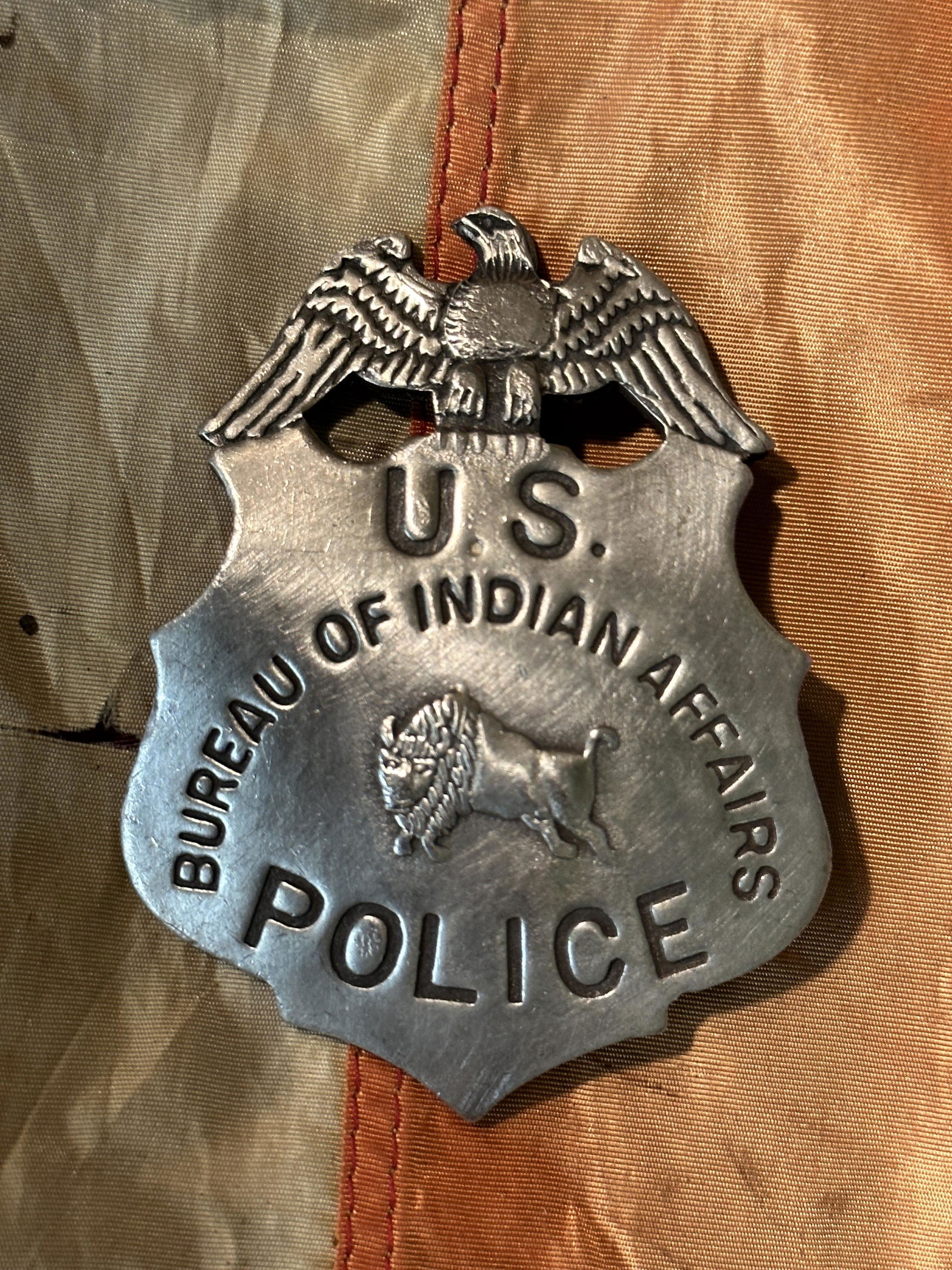 Antique 1800's U.s. Bureau Of Indian Affairs Police Badge Auction