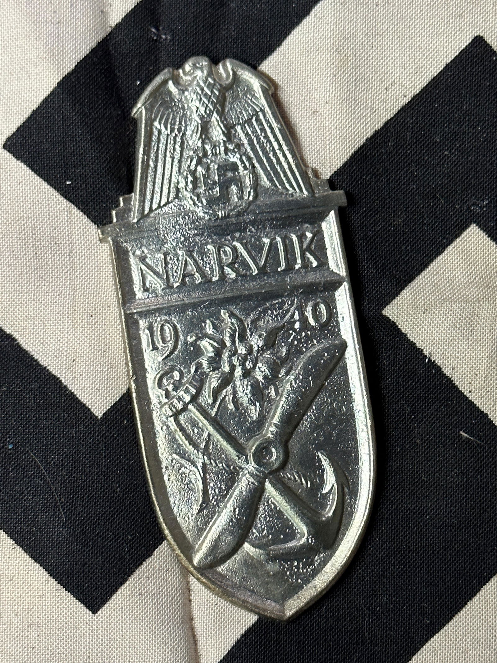 Wwii German Narvik Shield Without Backing Plate