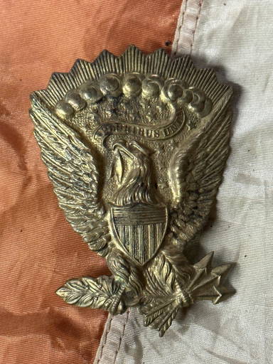 Rare Civil War Jeff Davis Hardy Hat Side Plate Insignia