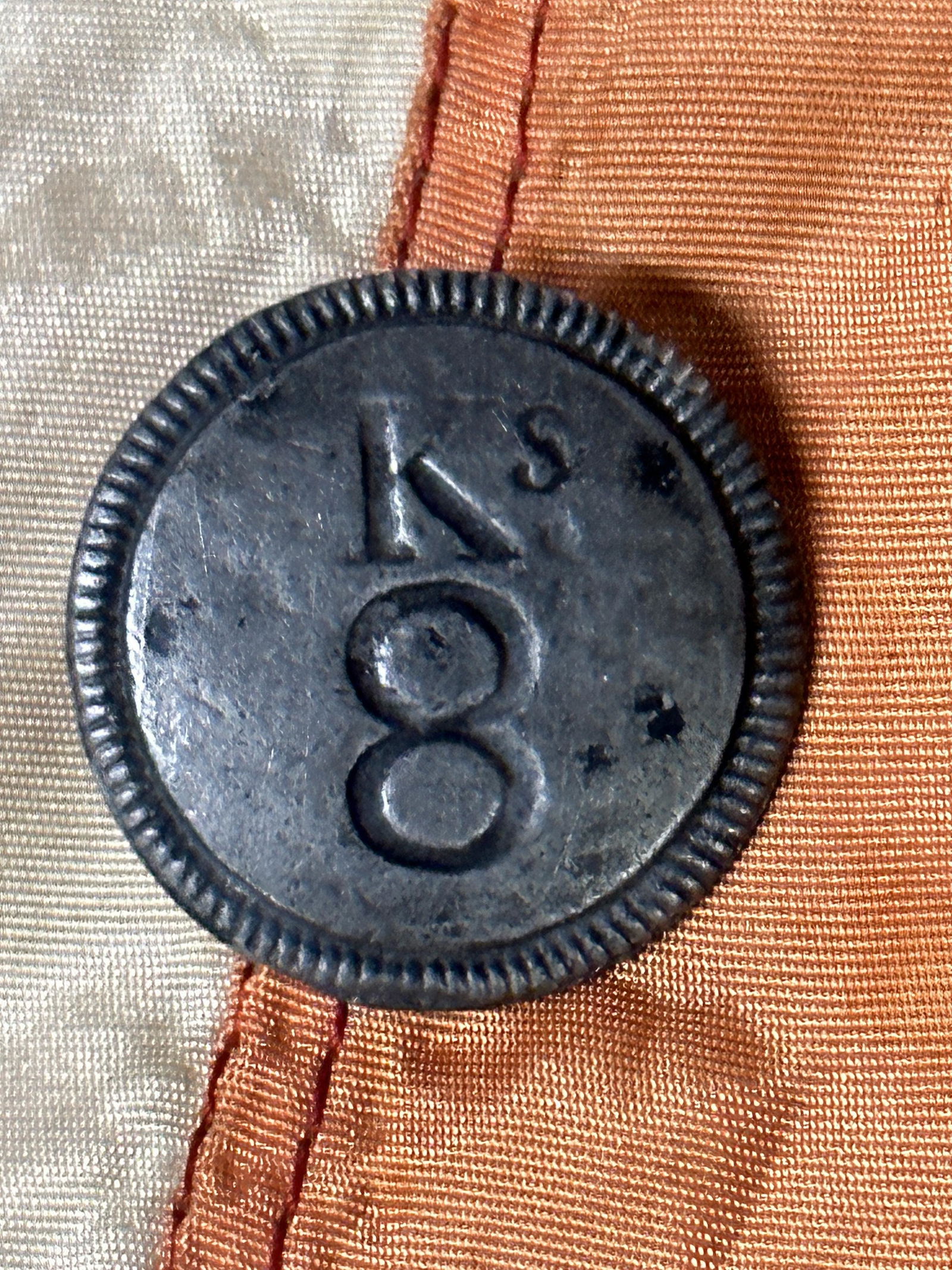 Revolutionary War Officer Coat Button Worn By "the King's 8th Regiment"