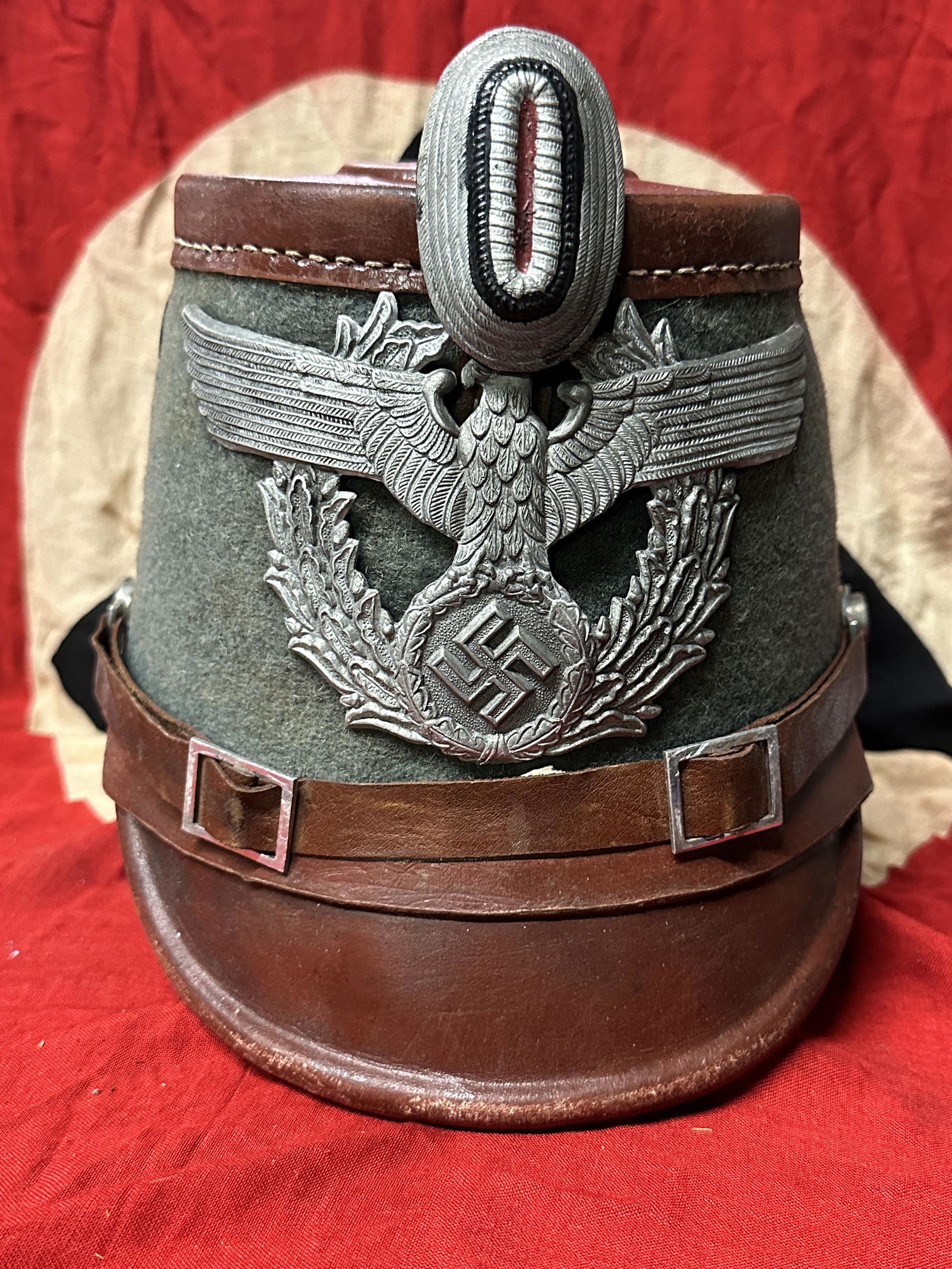 Rare Ww2 German Rural Police Gendarmerie Shako