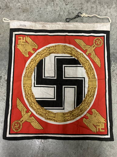 Ww2 German Adolf Hitler 'fuhrer Standard' Flag Maker Marked