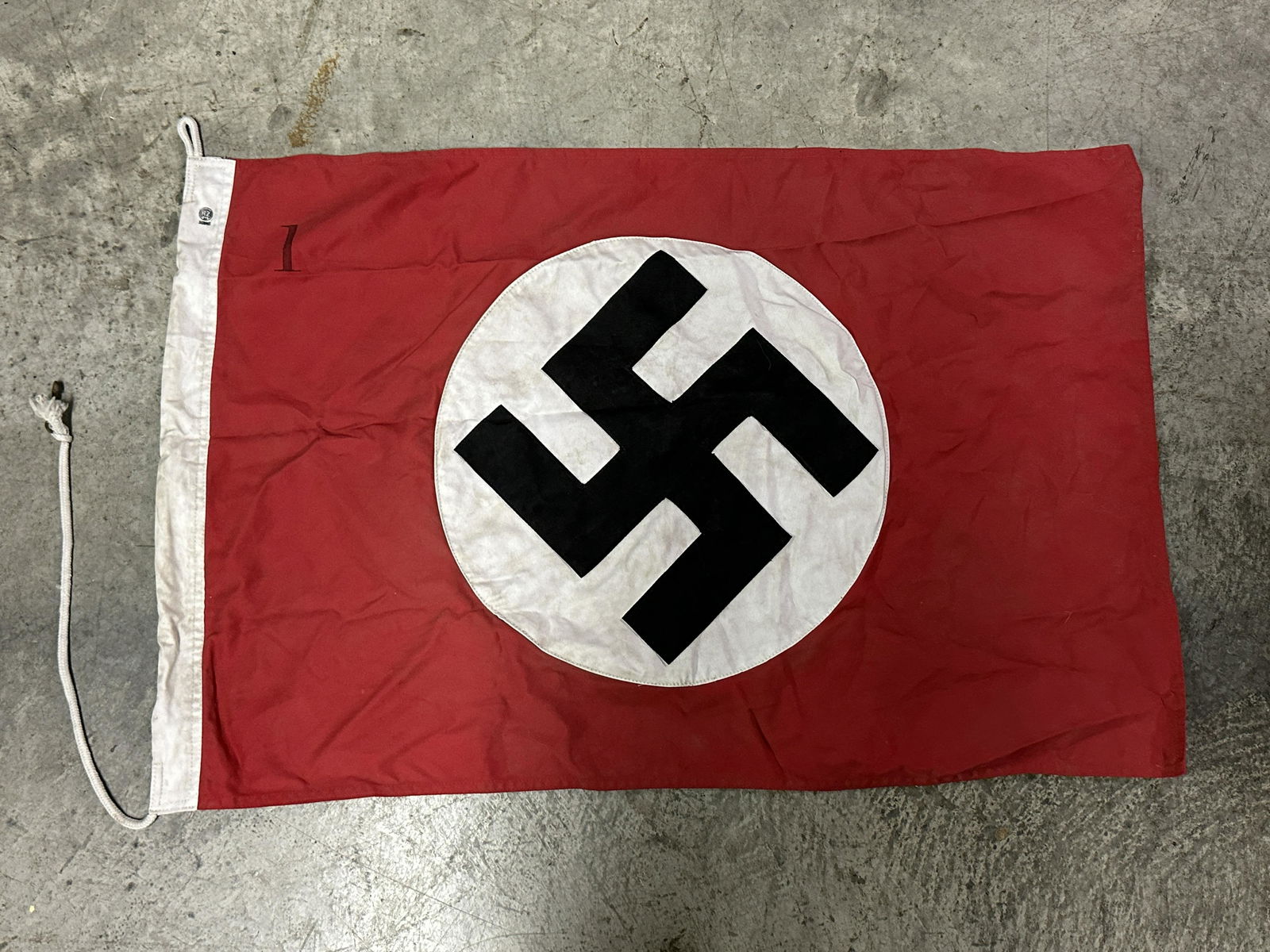Rare Ww2 German Nsdap Party Flag By Rzm Maker Marked