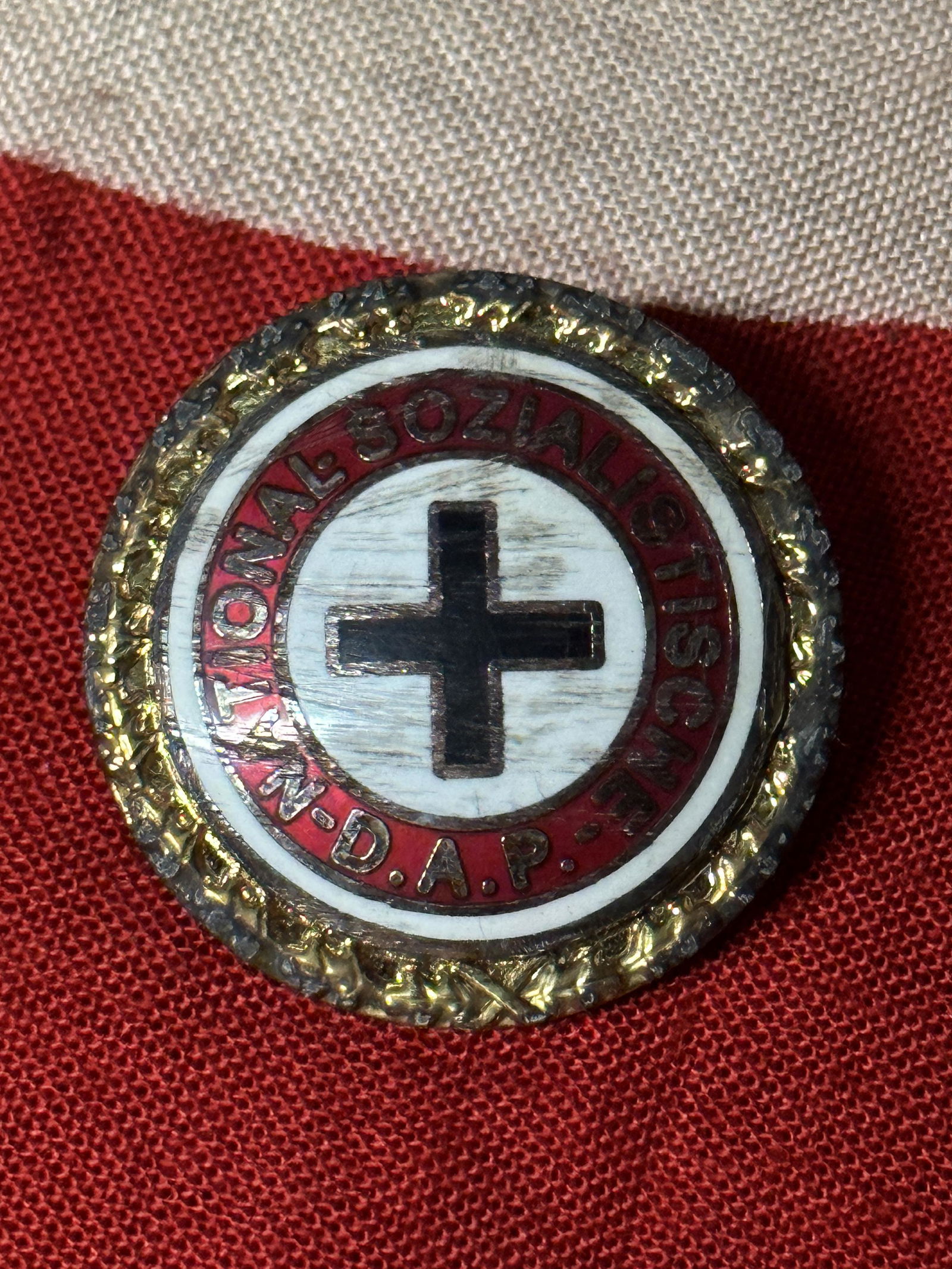Rare Ww2 German Drk Nsdap Red Cross High Rank Lapel Pin Badge By Ges ...