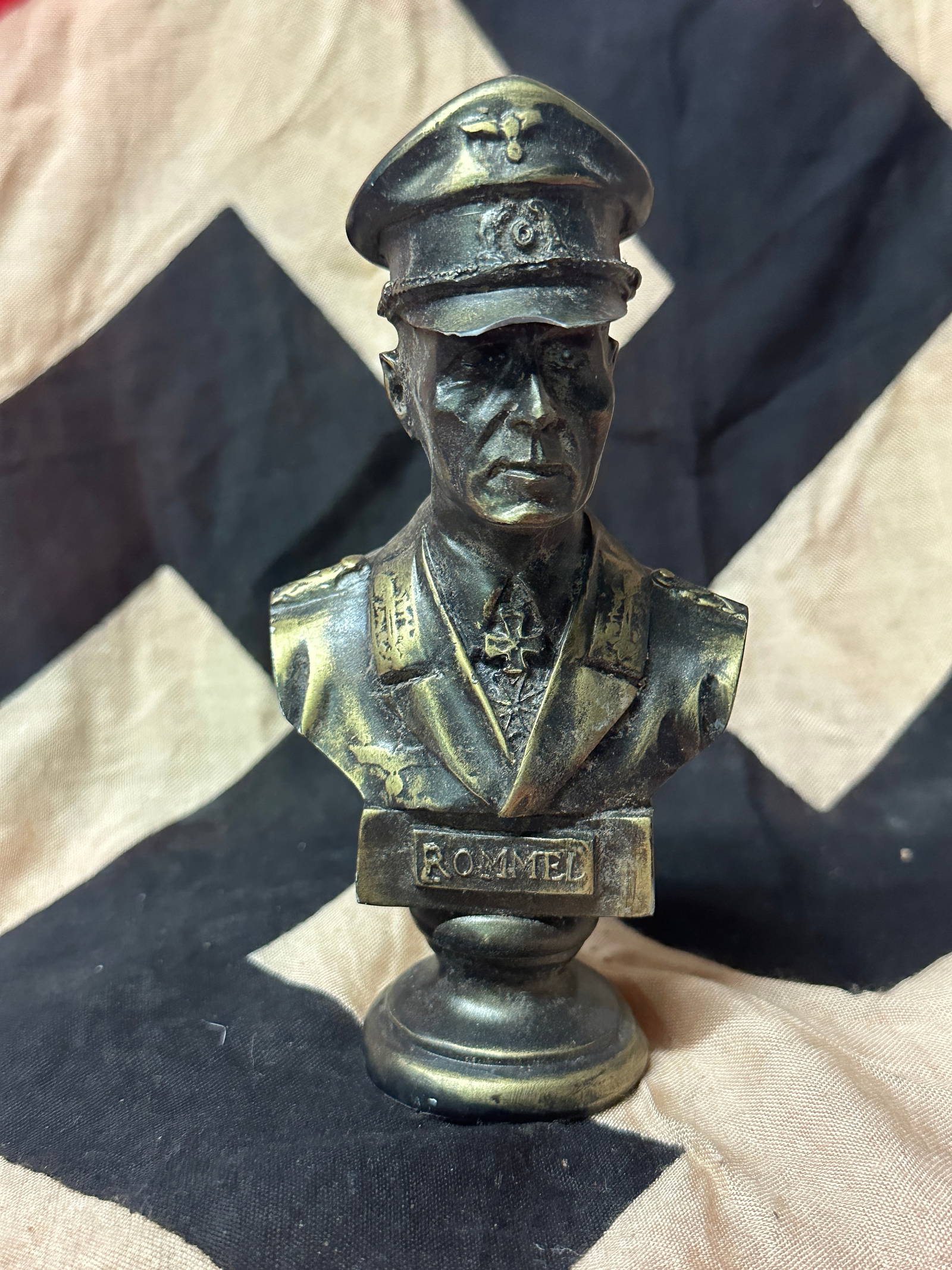 Rare Ww2 German Erwin Rommel Bronze Bust Desert Fox Auction