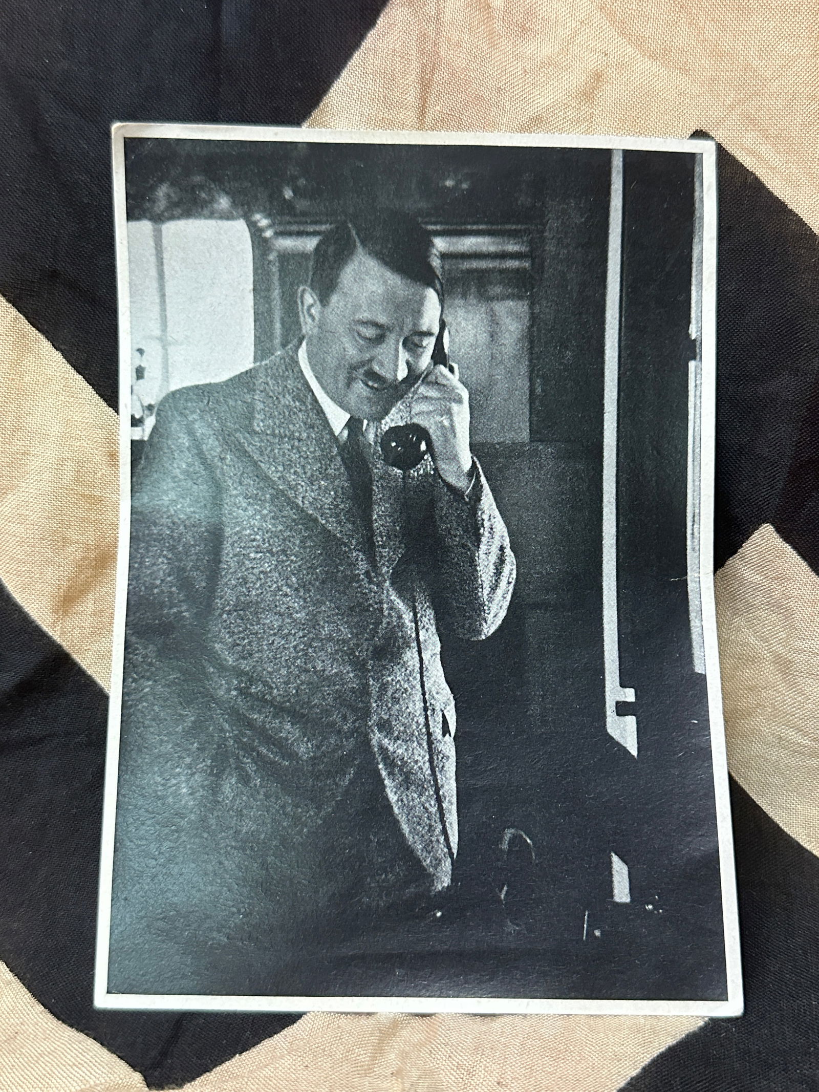 Rare Ww2 German Adolf Hitler Talking On Phone Photograph Auction