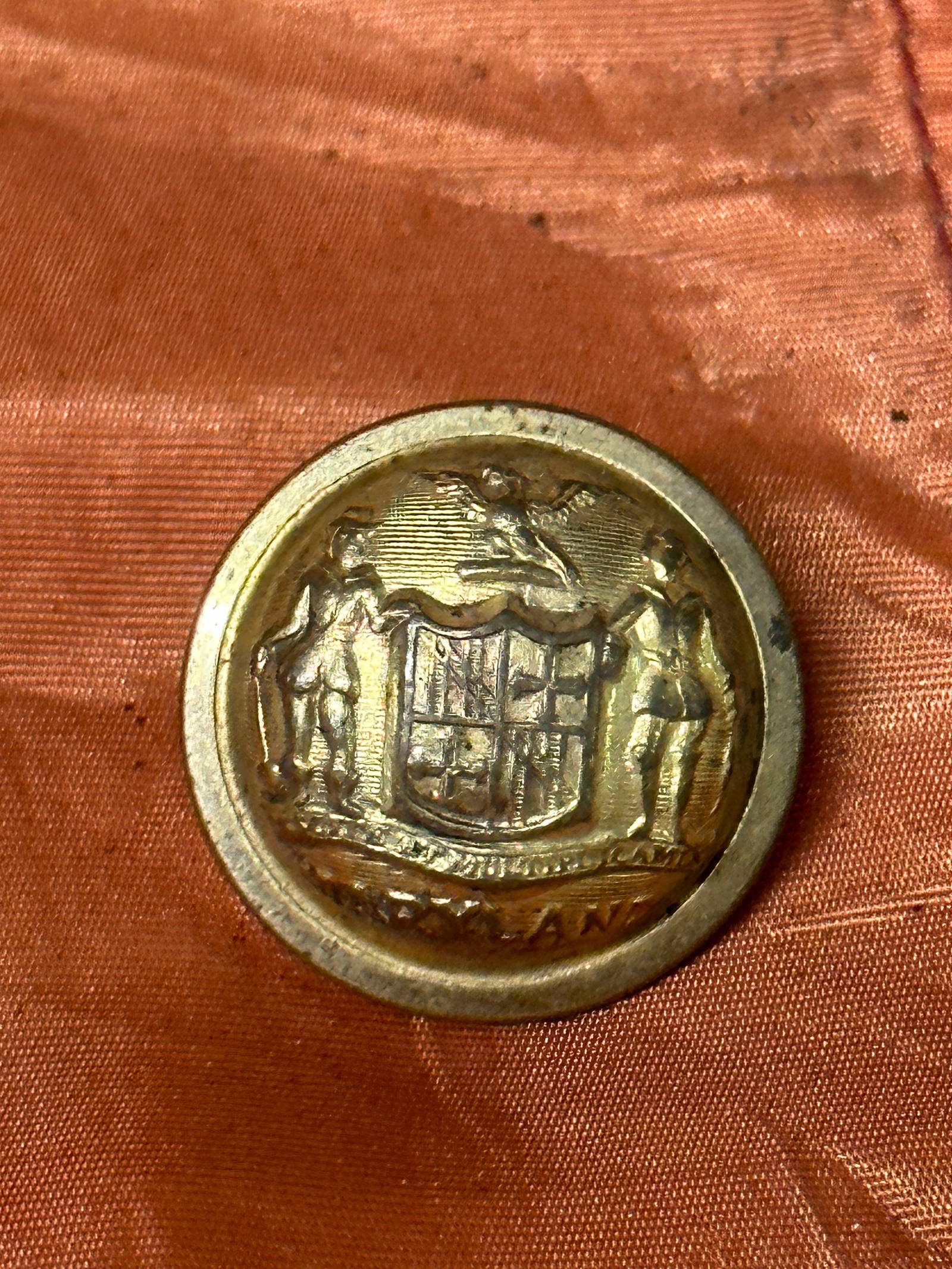 Rare Civil War Maryland Officer Coat Button By Superior Quality Auction
