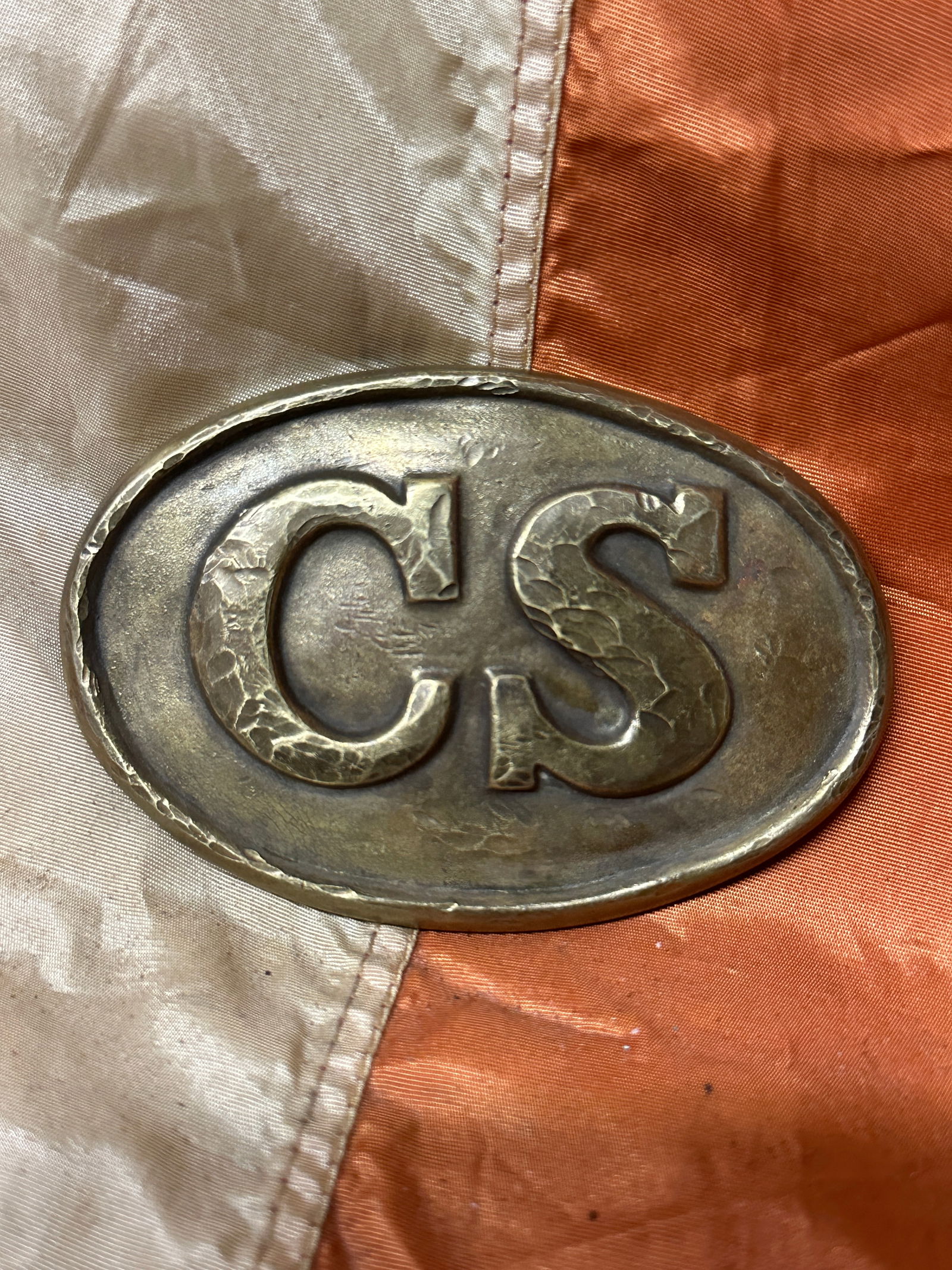 Scarce Civil War Confederate C.s. Cartridge Box Plate Auction