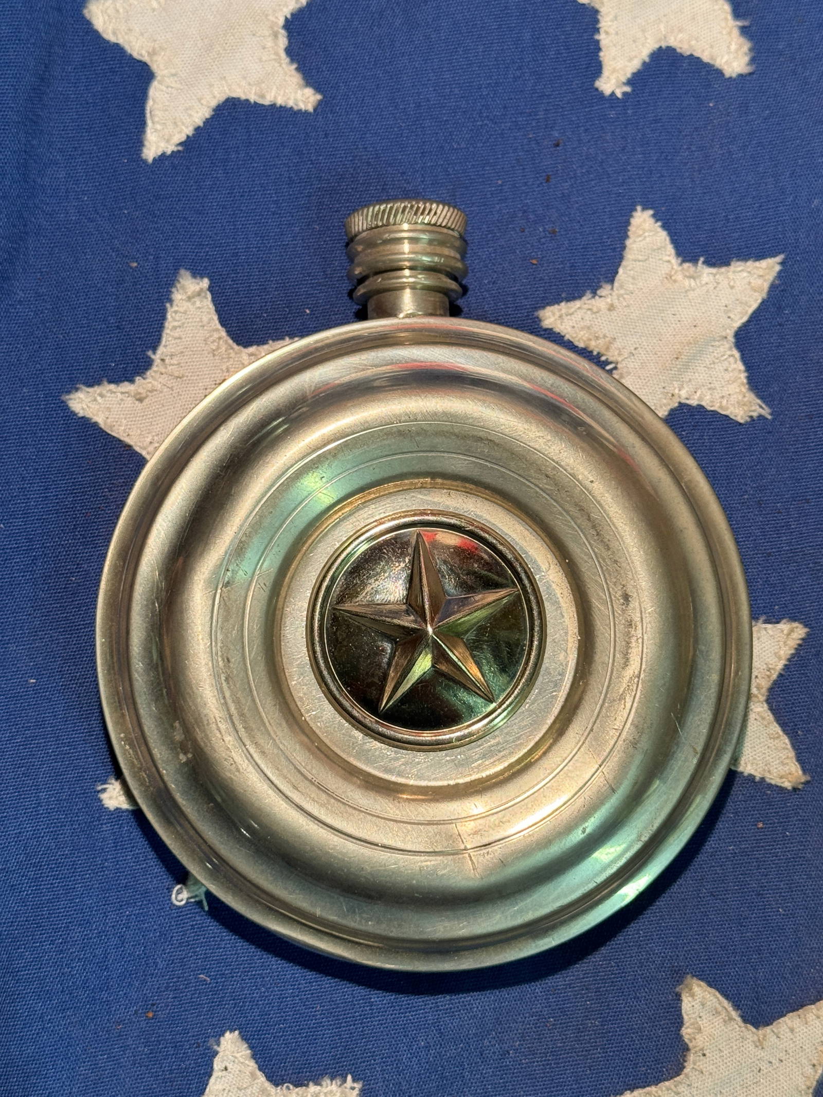 Rare Civil War Confederate Texas Officer Pewter Flask Auction