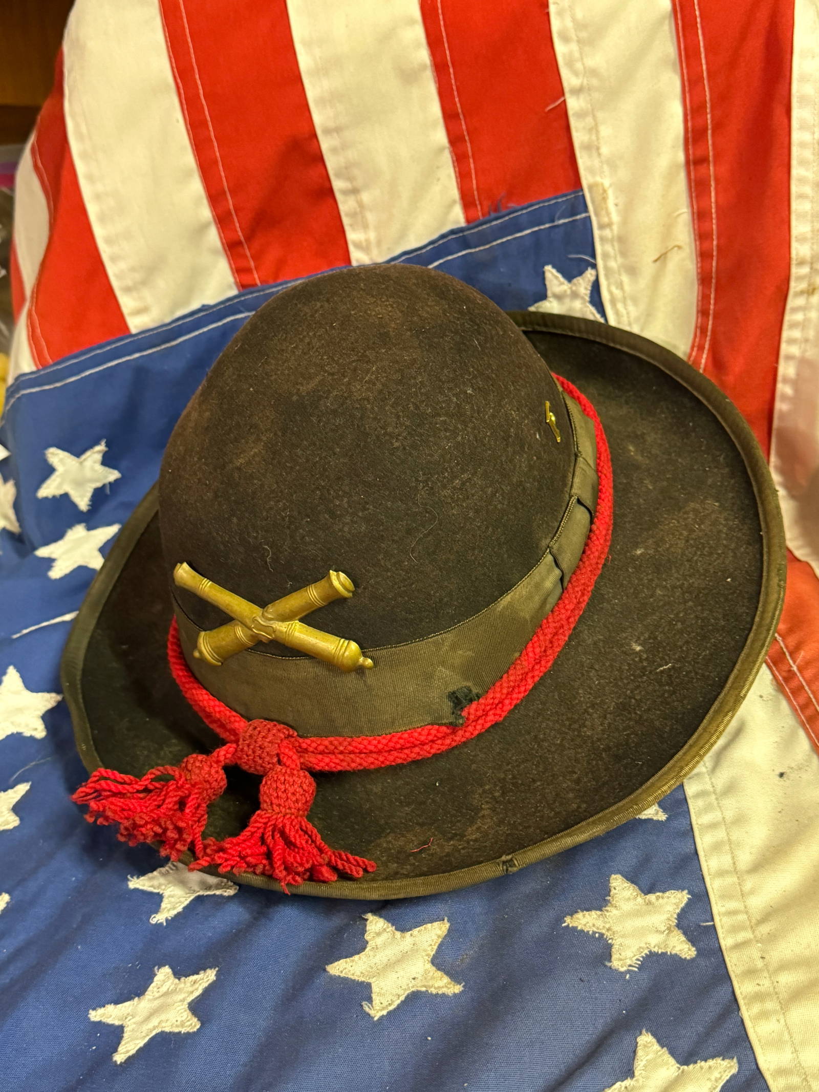 Rare Civil War Confederate Artilley Officer Slouch Hat Cap Auction