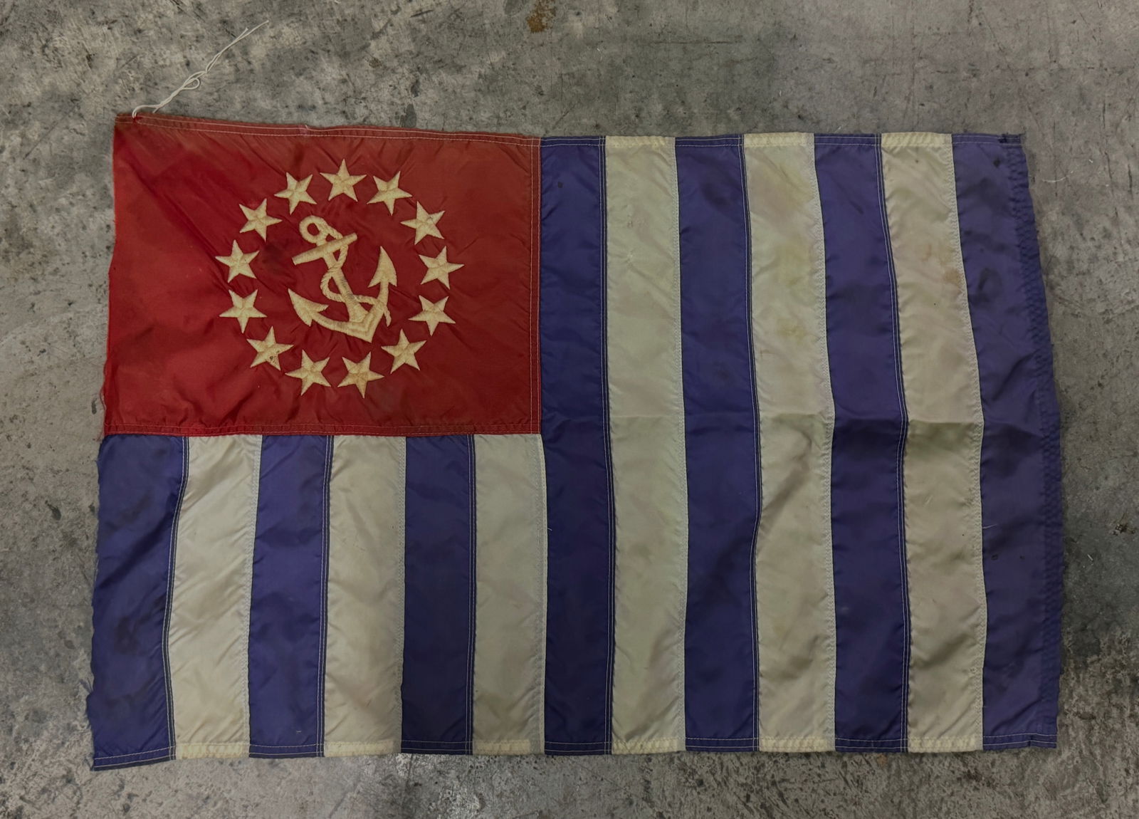 Scarce Civil War Csn Navy 13 Star Confederate Battle Flag Auction