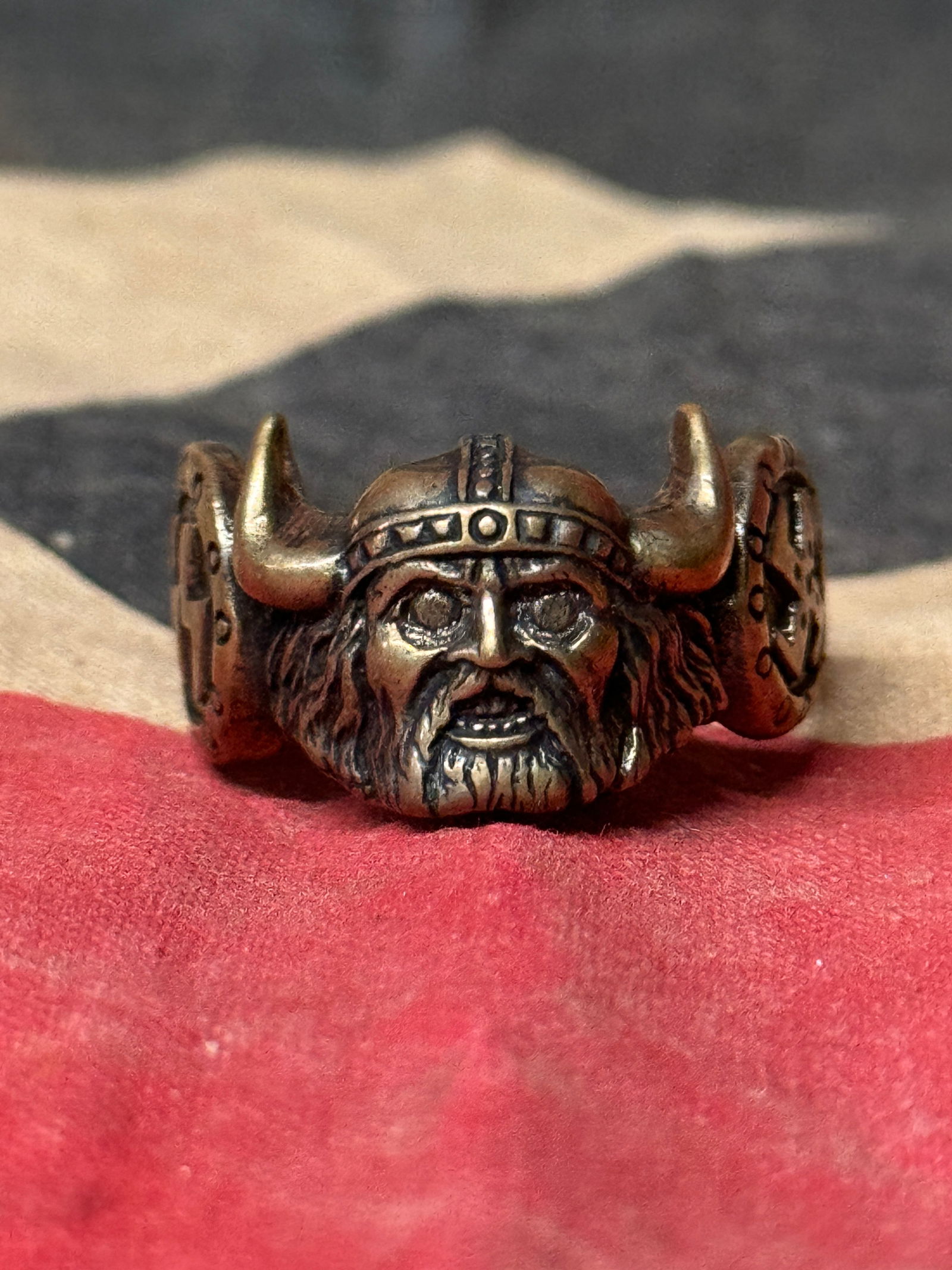 Rare Ww2 German Bronze Seal Wiking Ss Officers Ring Auction