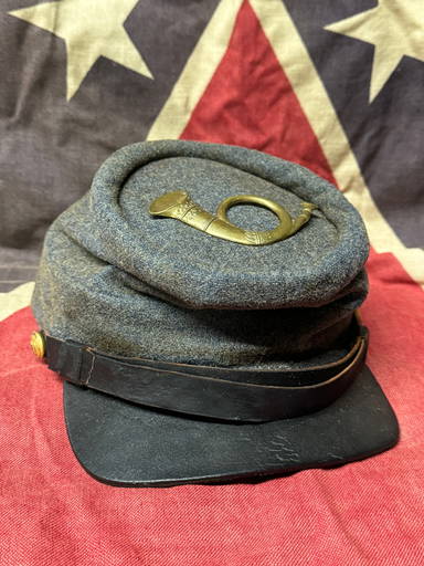 Rare Civil War Confederate Csa Infantry Kepi Hat Cap With C.s. Buttons