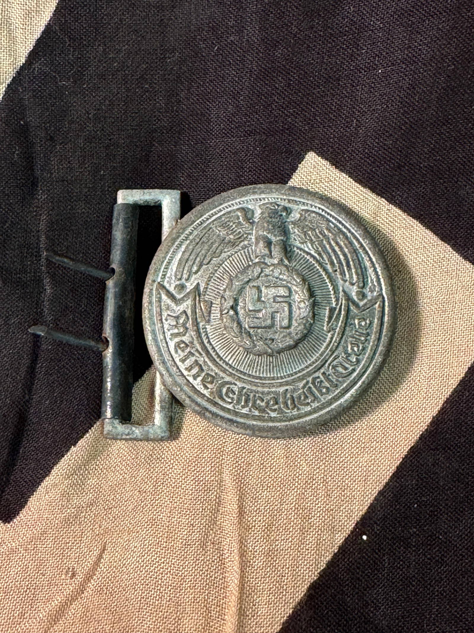 Ww2 German Waffen Ss Officer's Belt Buckle By Ss Rzm Auction