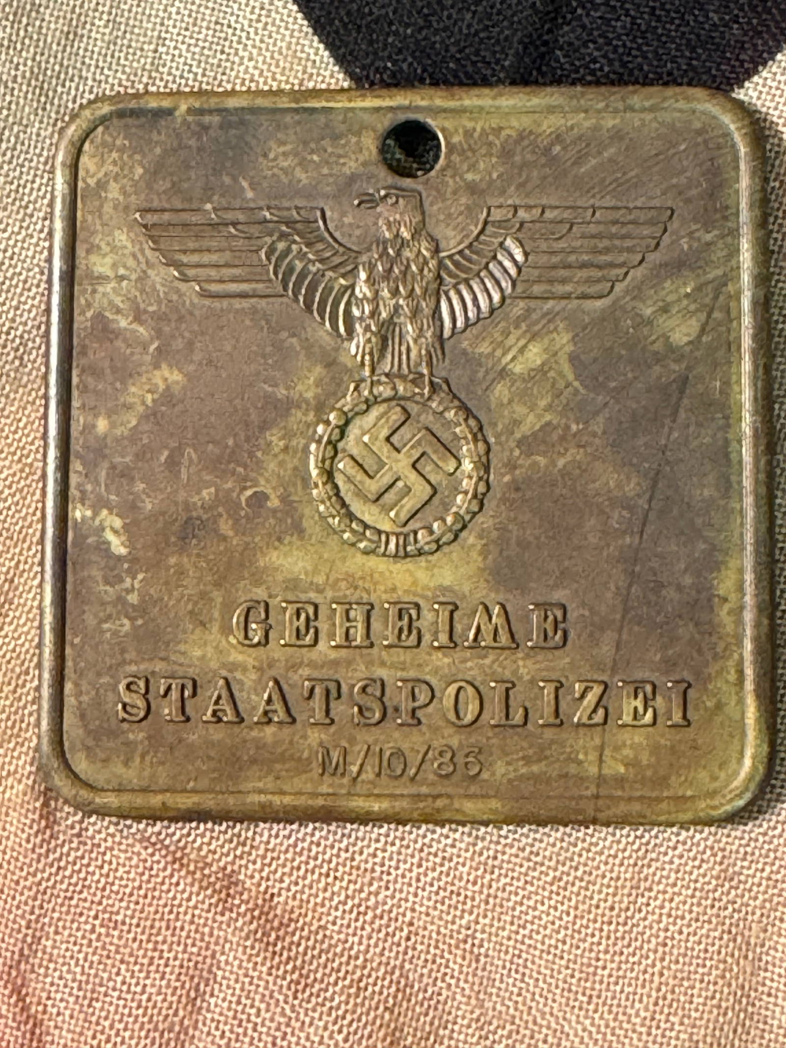 Ww2 German State Secret Police Gestapo Id Tag Auction