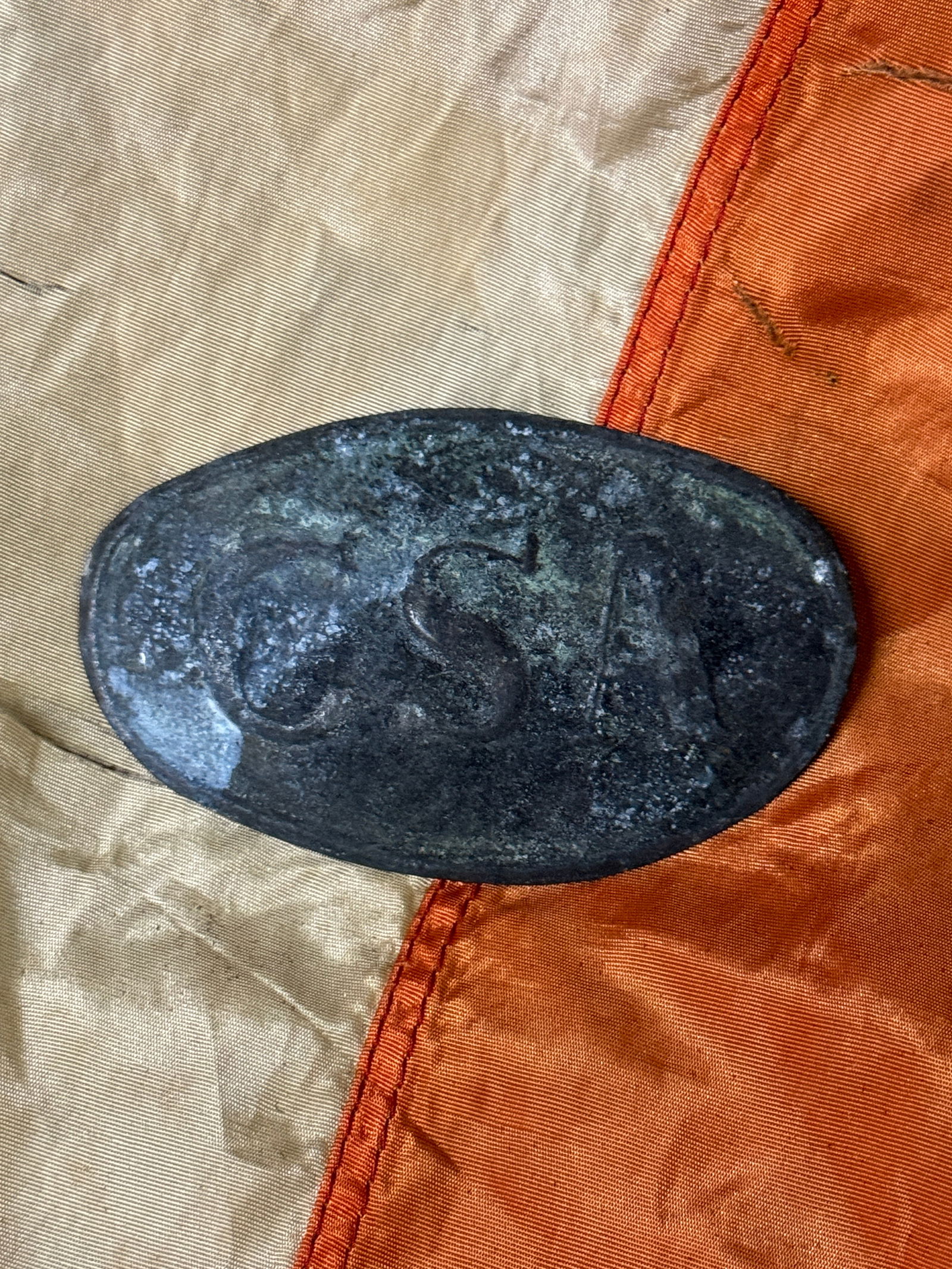 Scarce Civil War Confederate Csa Cartridge Box Plate Auction