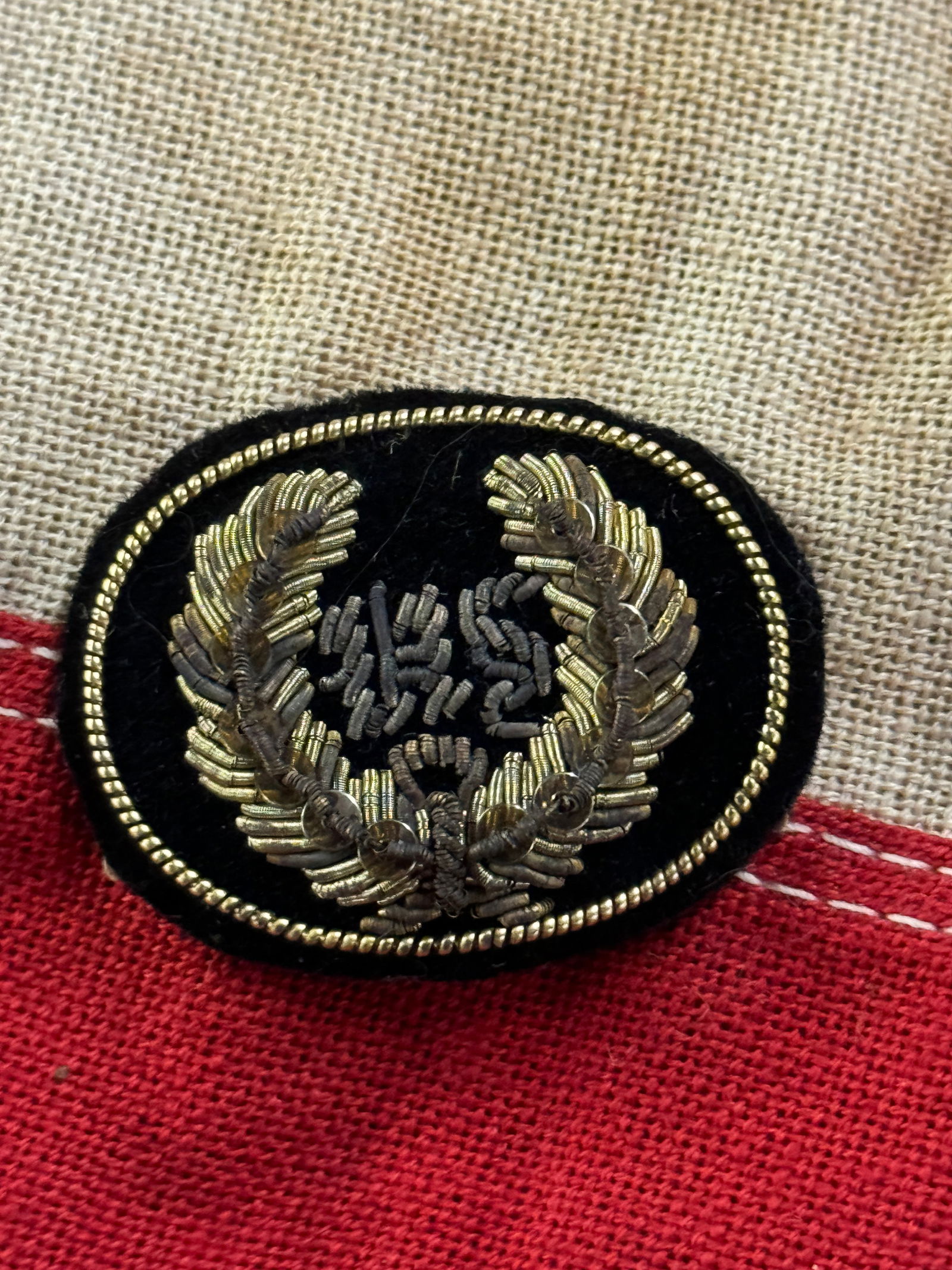 Scarce Civil War U.s. Staff Officer Bullion Cloth Badge Insignia Auction