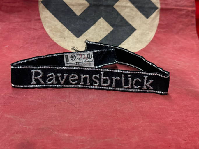 Ww2 German Waffen Ss Ravensbruck Cuff Title With Rzm Paper Tag