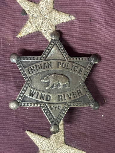 1800's Native American Indian Police Wind River Badge