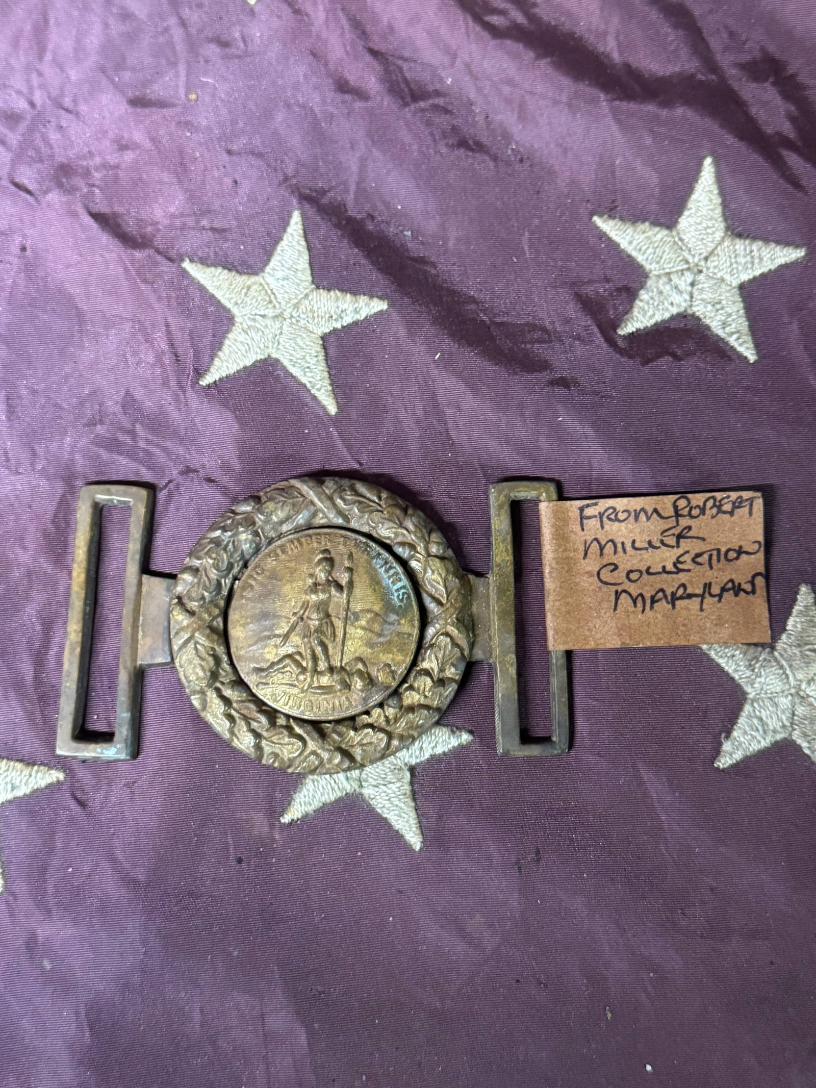 Civil War Confederate Csa Virginia Rebel Belt Plate Buckle - From ...