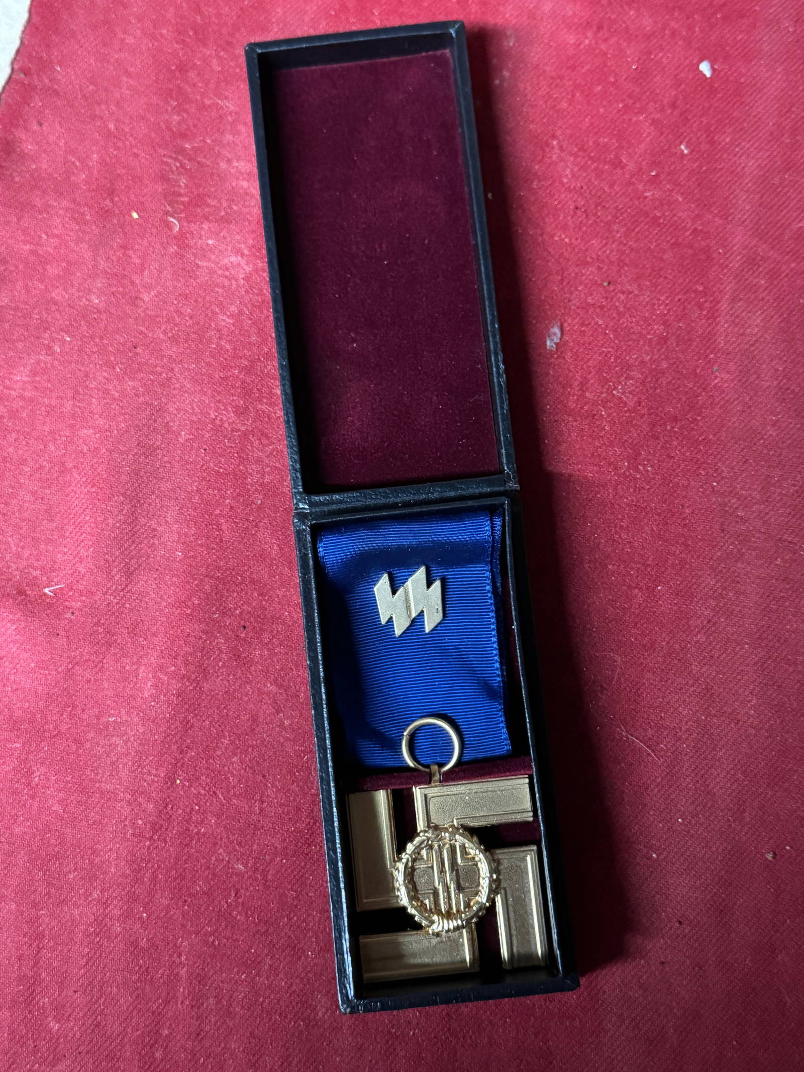 Cased Ww2 German Waffen Ss 12 Year Long Service Award In Original Box ...
