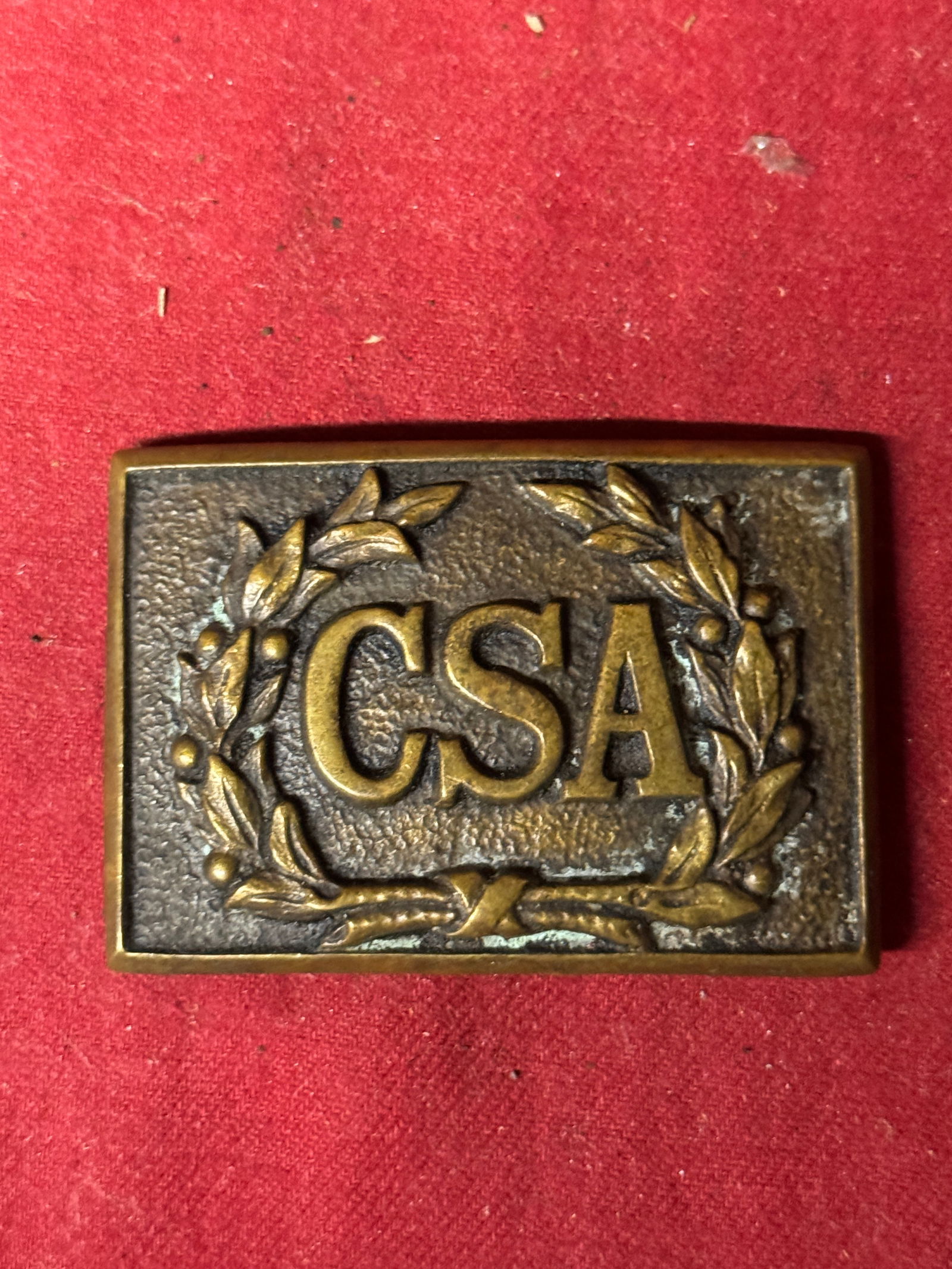1864 Dated Civil War Confederate Csa With Wreath Belt Buckle Auction